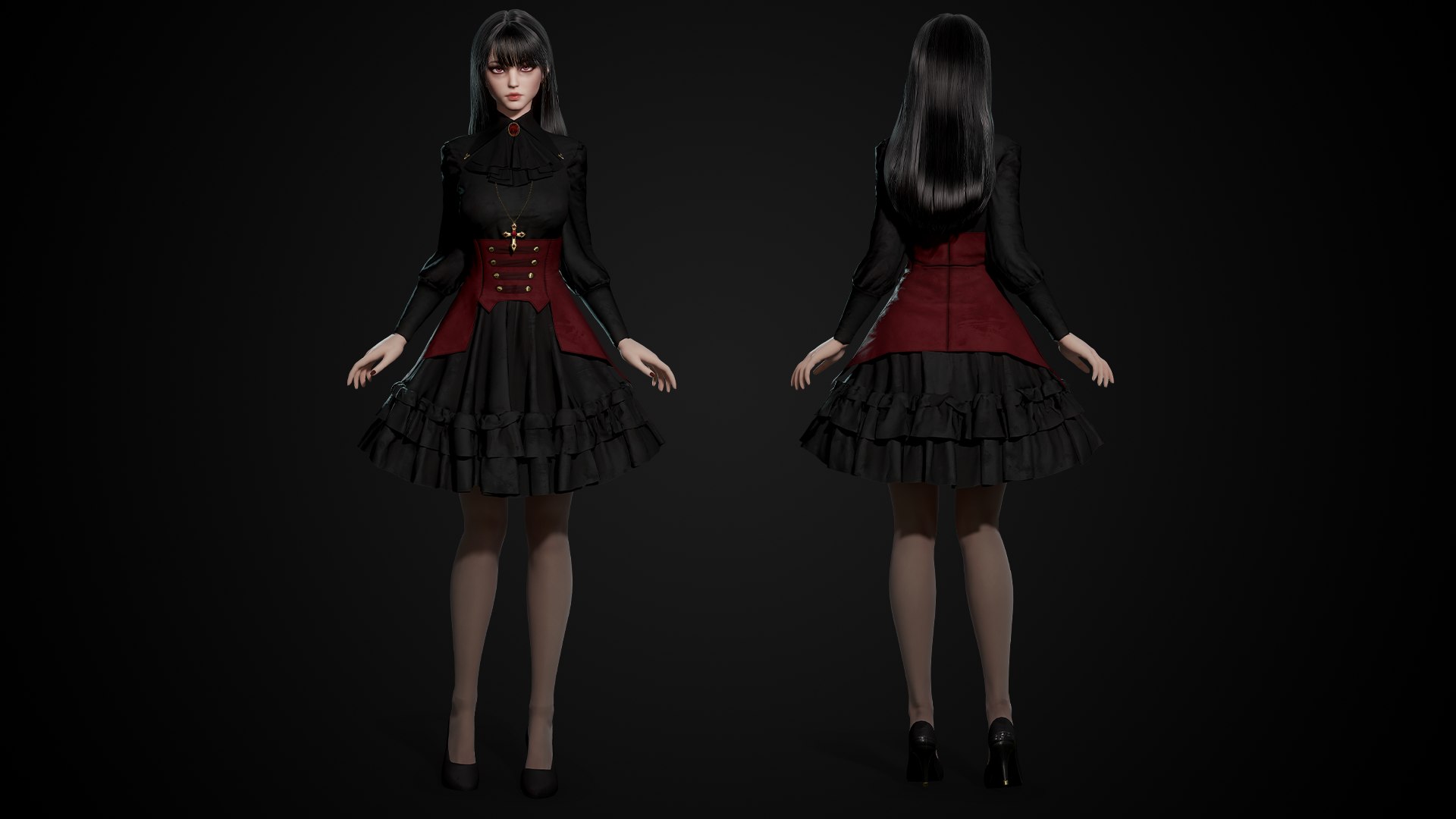 3D Vampire - Game Ready Low-poly 3D Model - TurboSquid 2121088