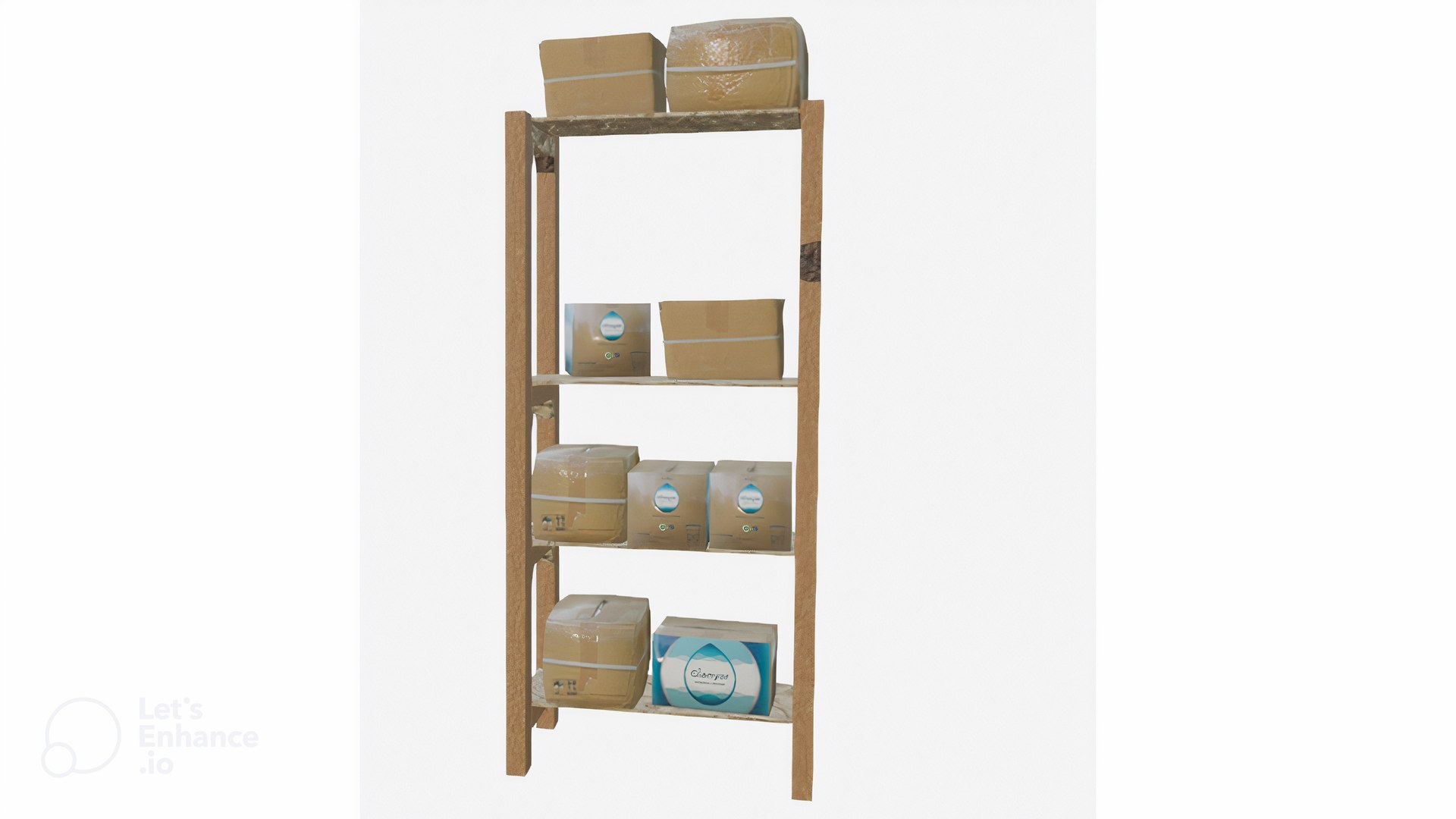 3D cardboard shelves - TurboSquid 2134775