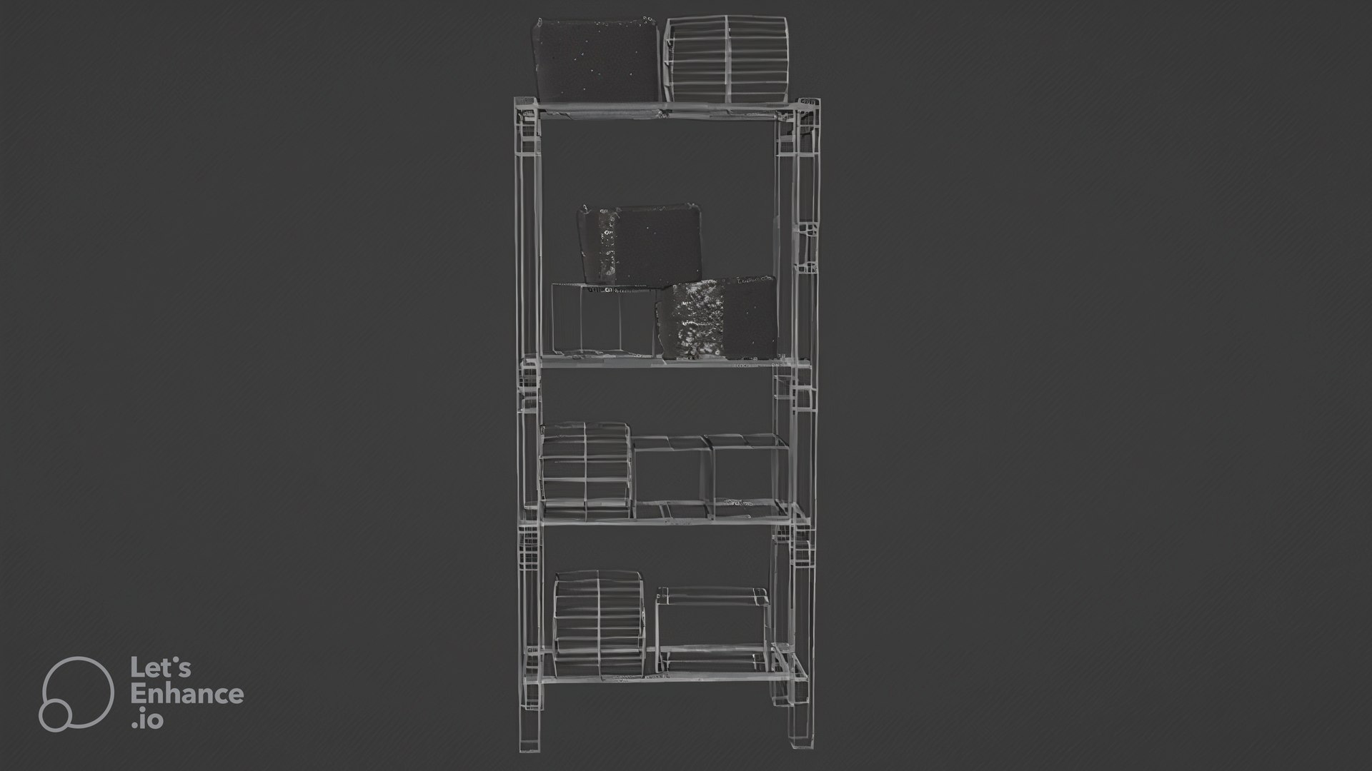 3D cardboard shelves - TurboSquid 2134775