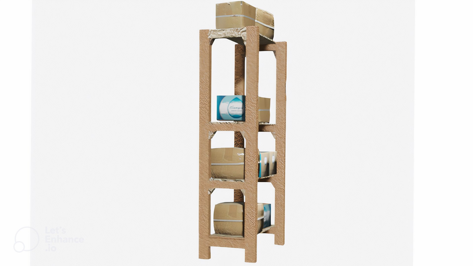 3D cardboard shelves - TurboSquid 2134775