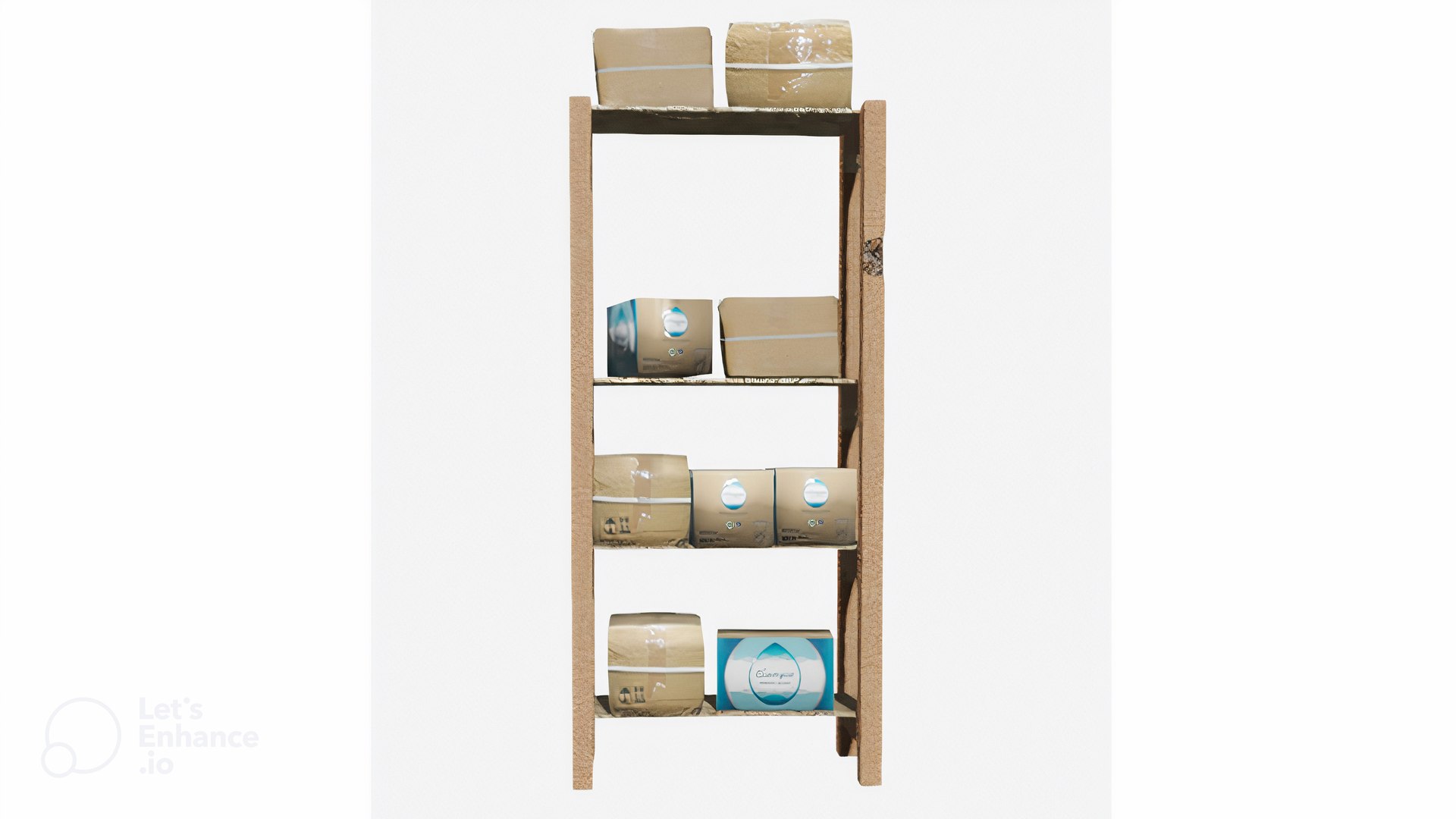 3D cardboard shelves - TurboSquid 2134775