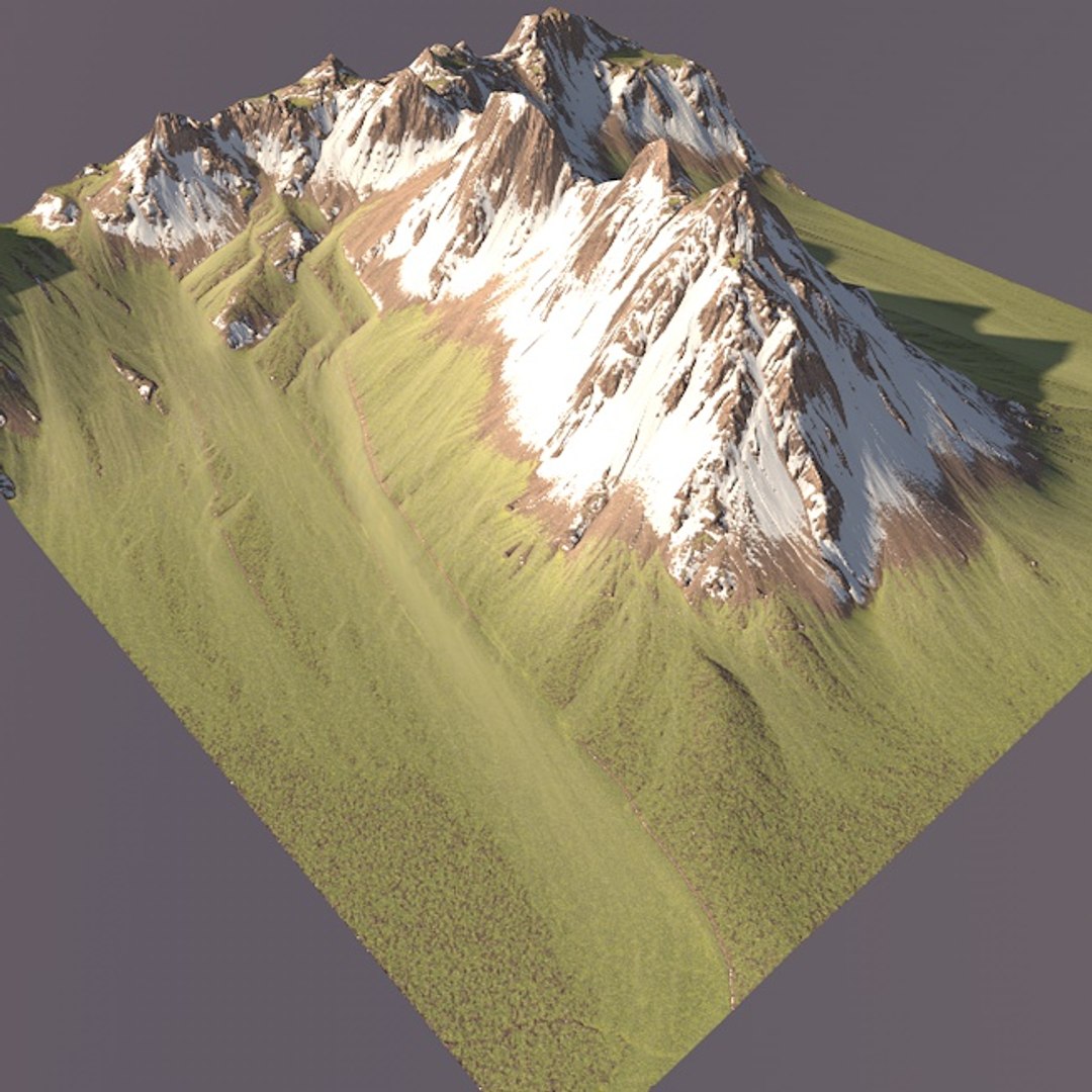 3d Model Of Mountain Maps Terrain