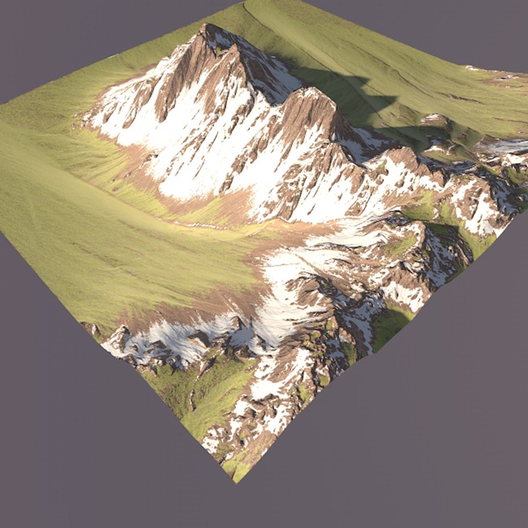 3d Model Of Mountain Maps Terrain