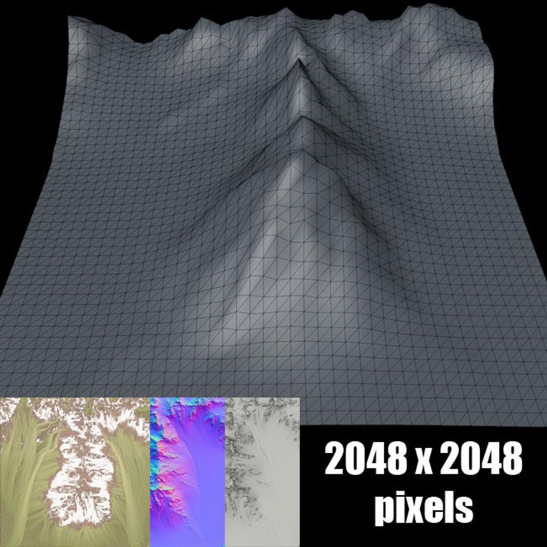 3d Model Of Mountain Maps Terrain