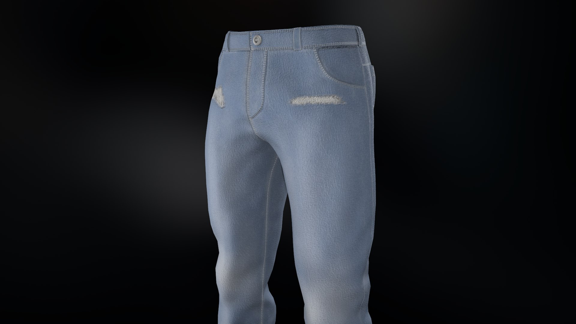 Light Blue Ripped Jeans 3D Model - TurboSquid 1618516