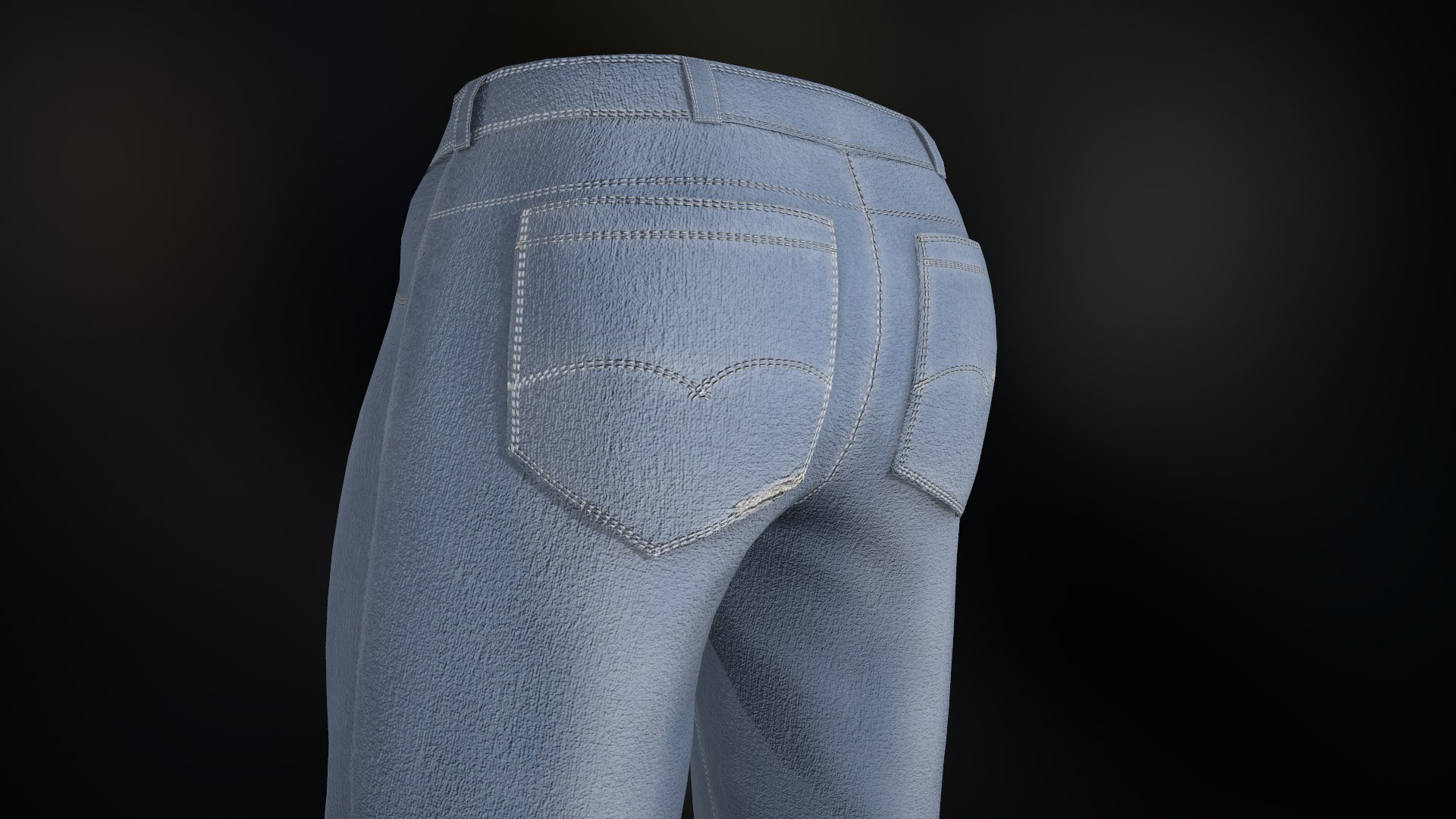 Light Blue Ripped Jeans 3D Model - TurboSquid 1618516