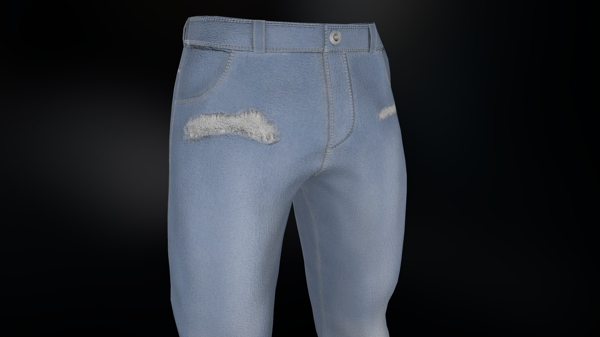 Light Blue Ripped Jeans 3D Model - TurboSquid 1618516