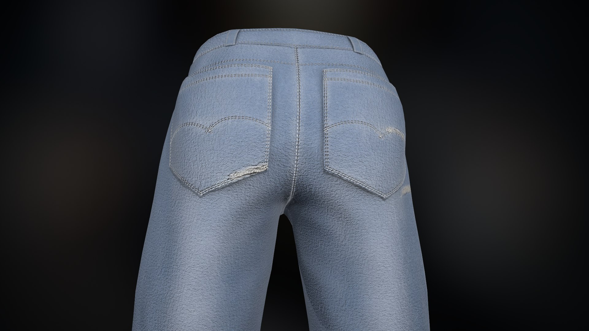 Light Blue Ripped Jeans 3D Model - TurboSquid 1618516