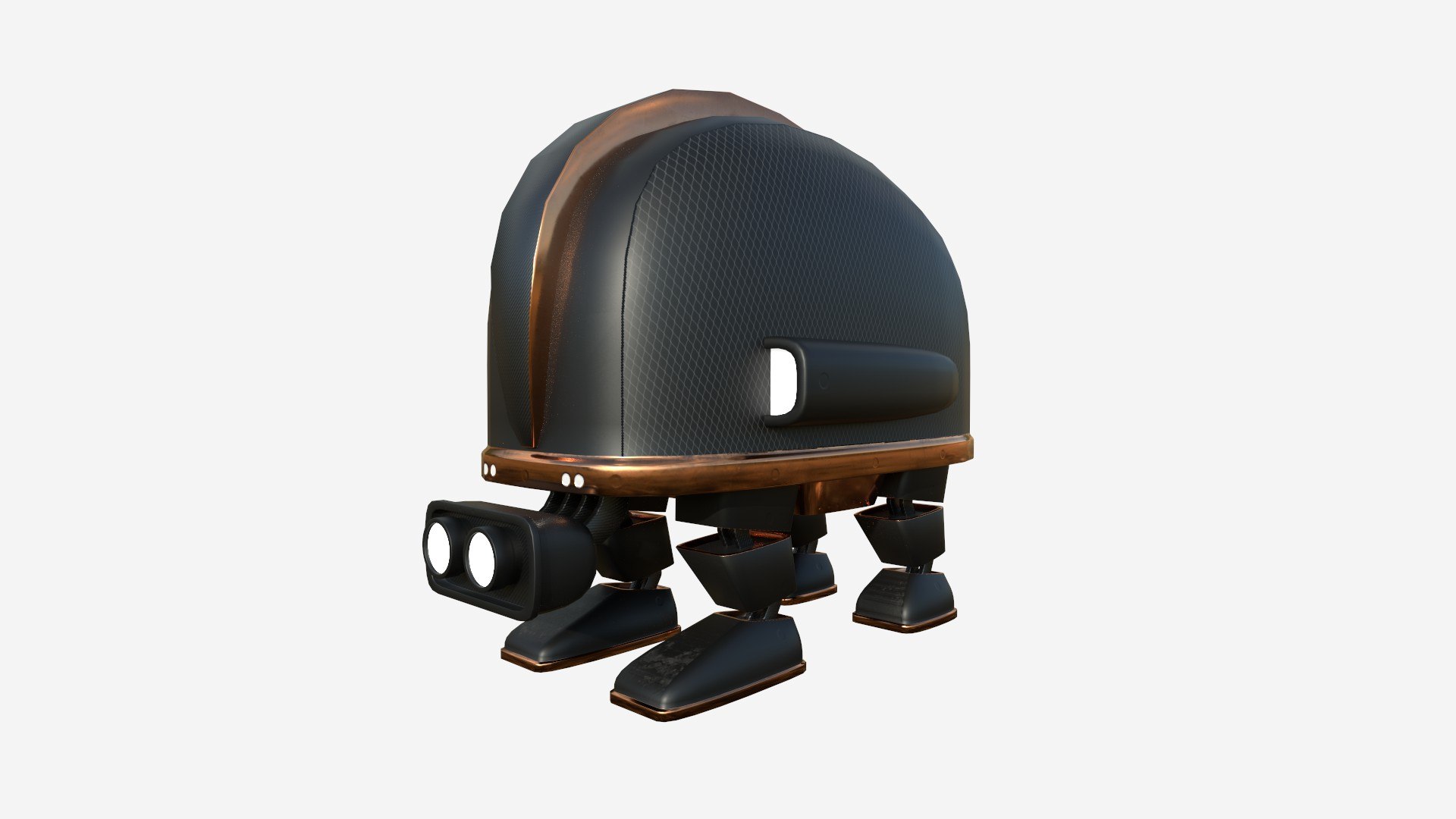 3D Turtleback Robot J08 Black Copper - SciFi Character Design model ...