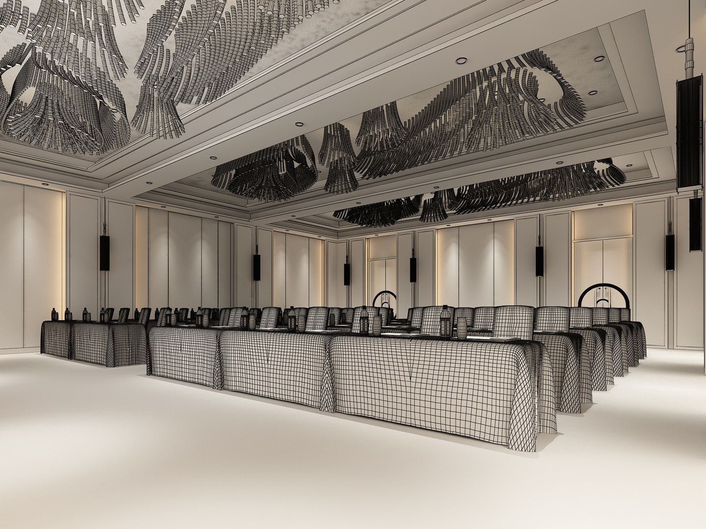 Hotel Banquet Hall Model - TurboSquid 2375515