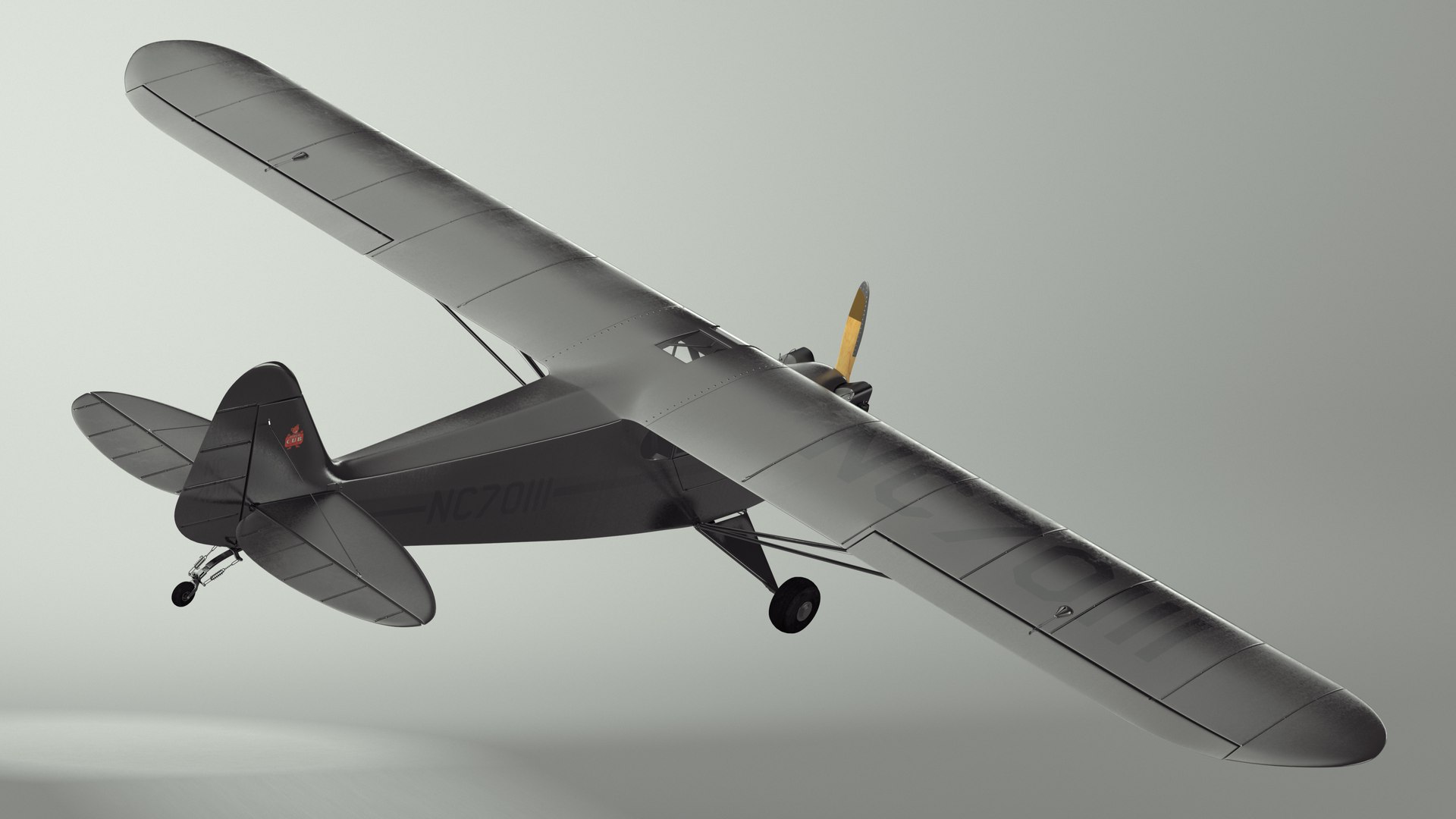 3D Piper Cub Aircraft - TurboSquid 2217903