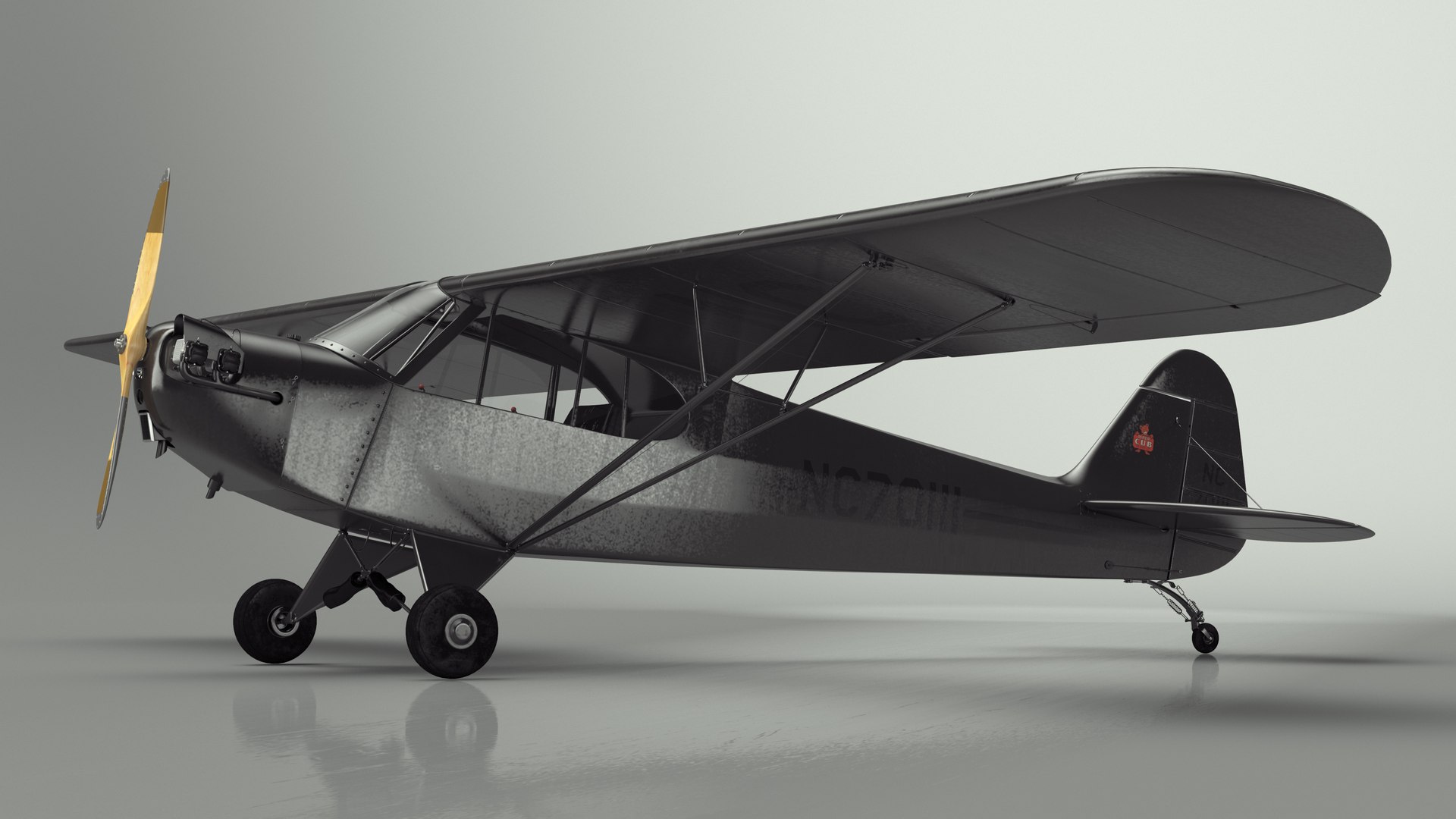 3D Piper Cub Aircraft - TurboSquid 2217903
