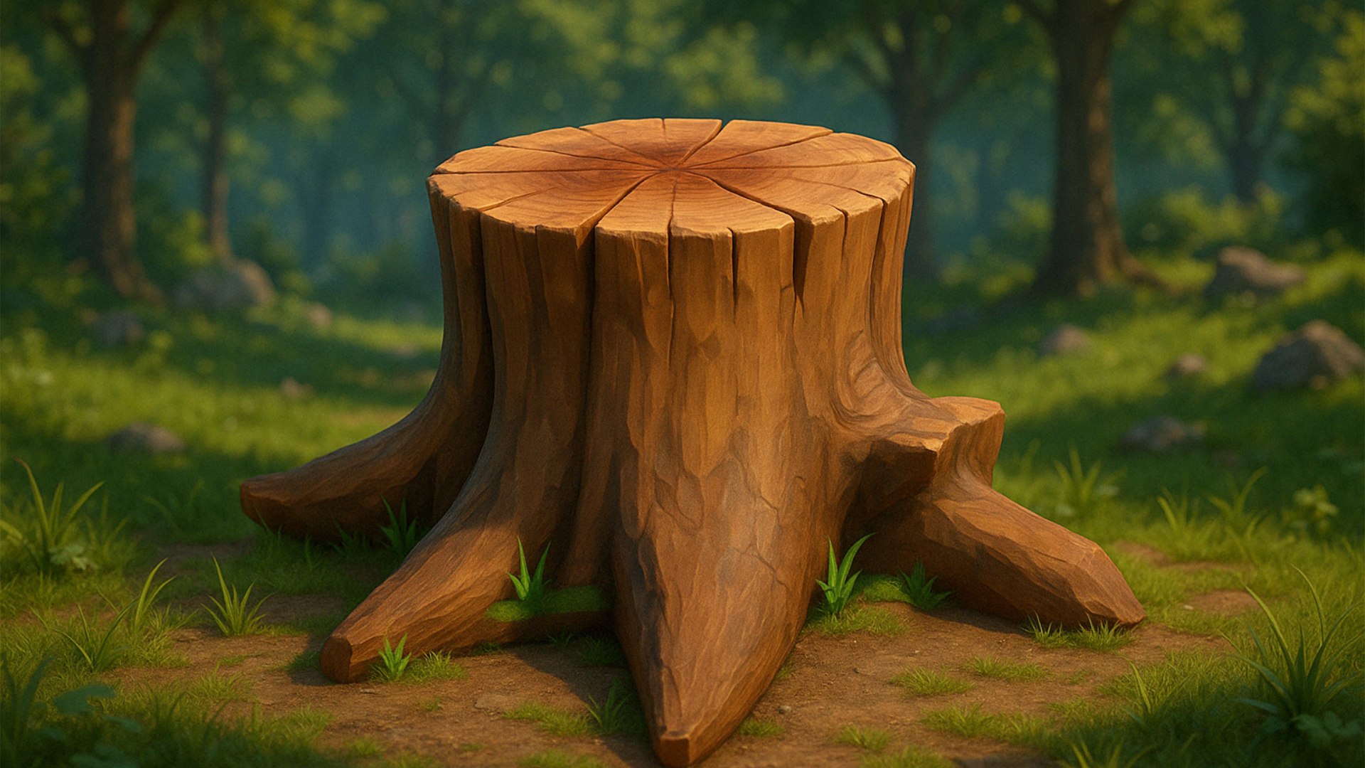3D Stylized Game Ready Tree Stump 3K Triangles Low Poly FBX OBJ BLEND ...