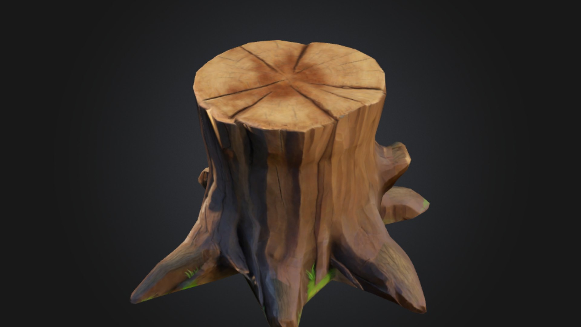 3D Stylized Game Ready Tree Stump 3K Triangles Low Poly FBX OBJ BLEND ...