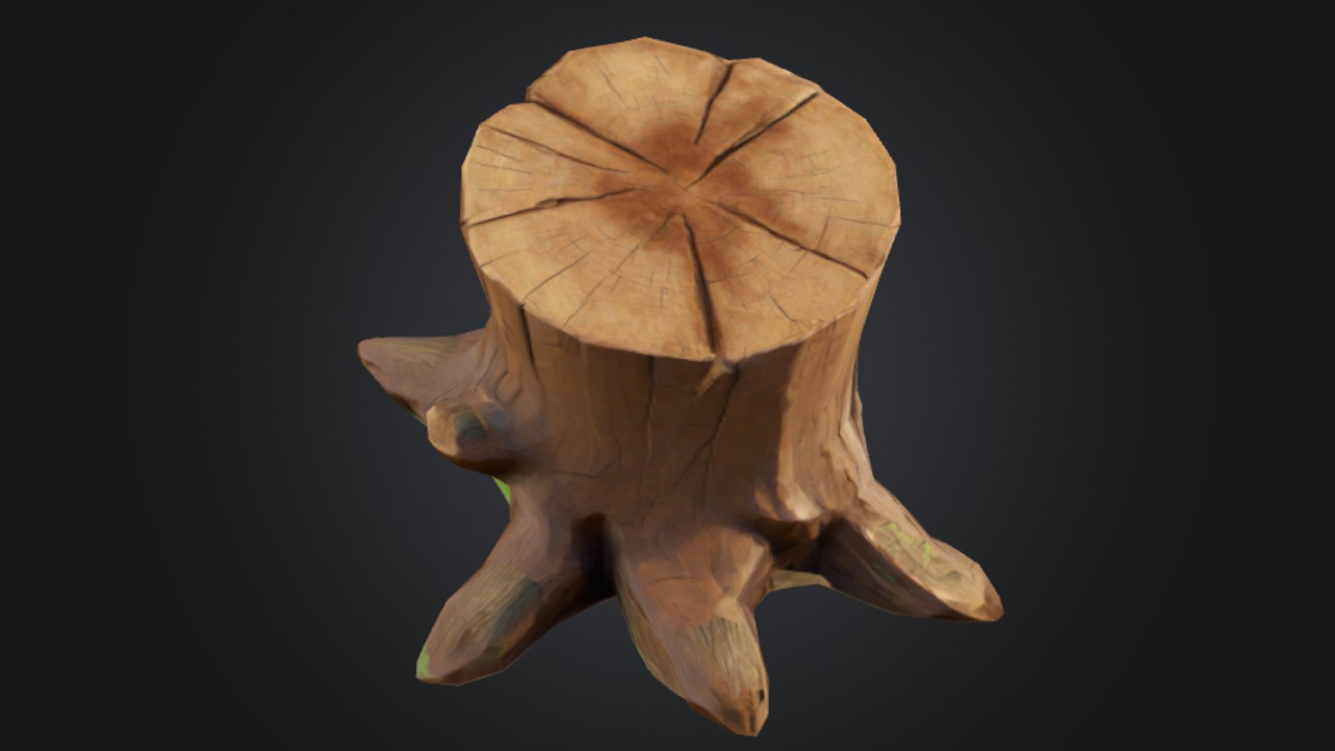 3D Stylized Game Ready Tree Stump 3K Triangles Low Poly FBX OBJ BLEND ...
