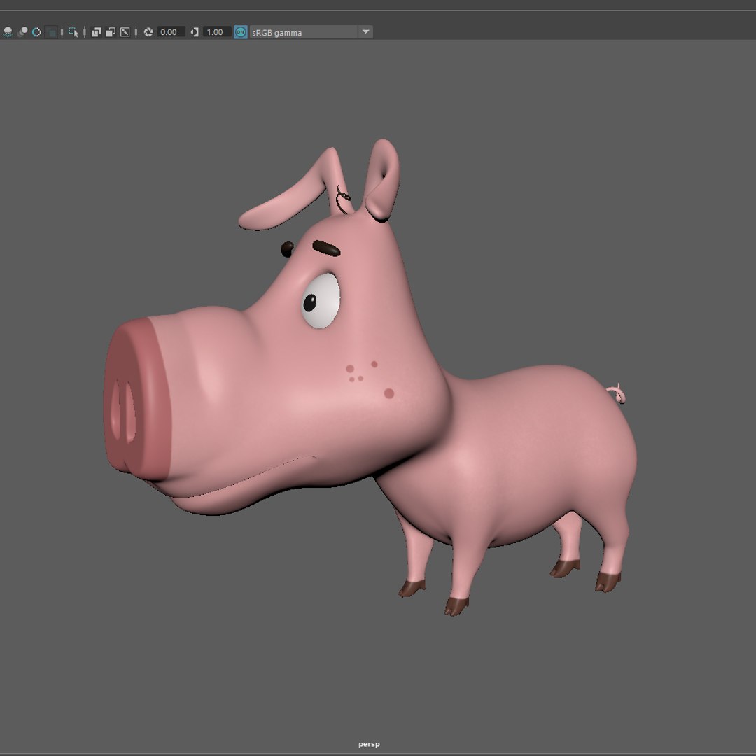 Pig Cartoon 3D Model - TurboSquid 1630398