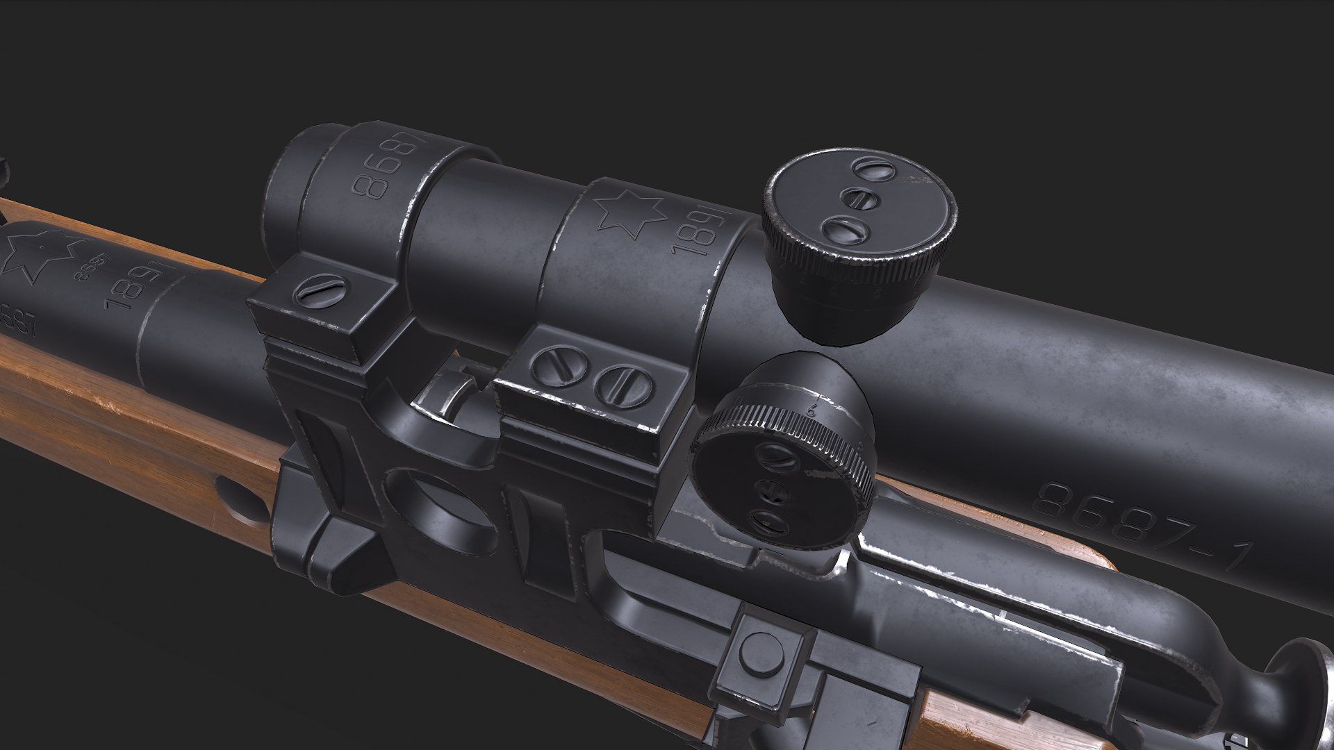 Free 3D Mosin Nagant M91 Low-poly PBR Model - TurboSquid 2236702