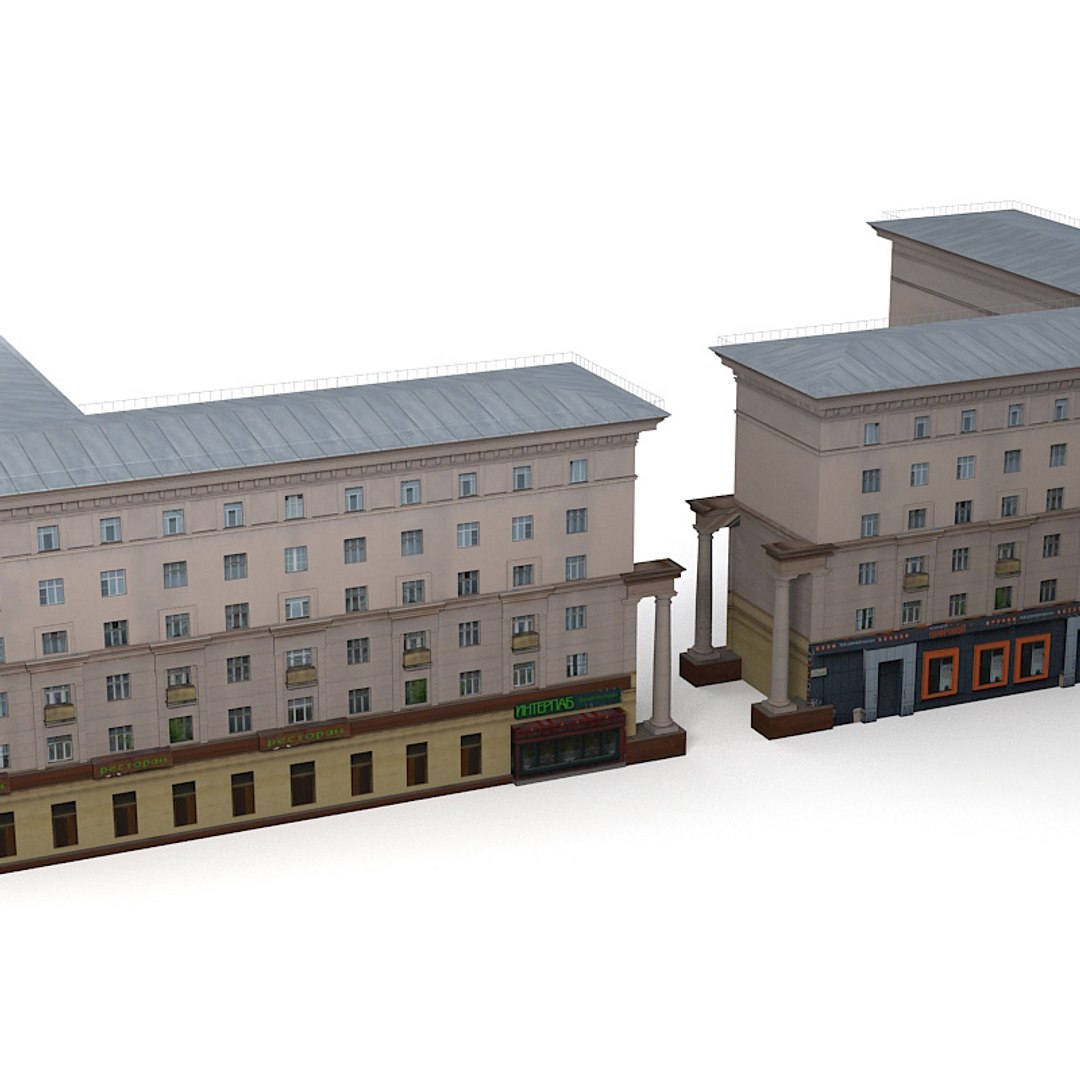 3d Ussr Civil Building Model