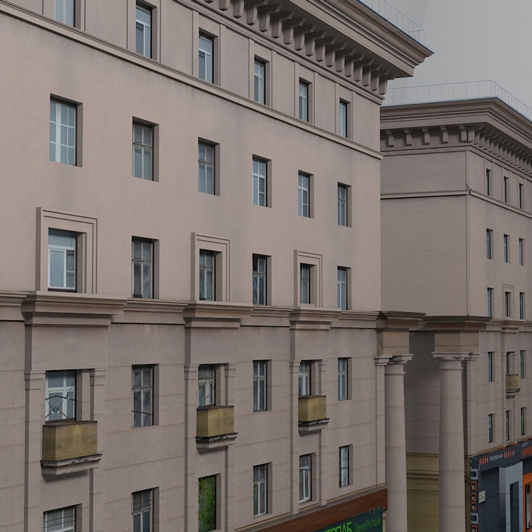 3d Ussr Civil Building Model