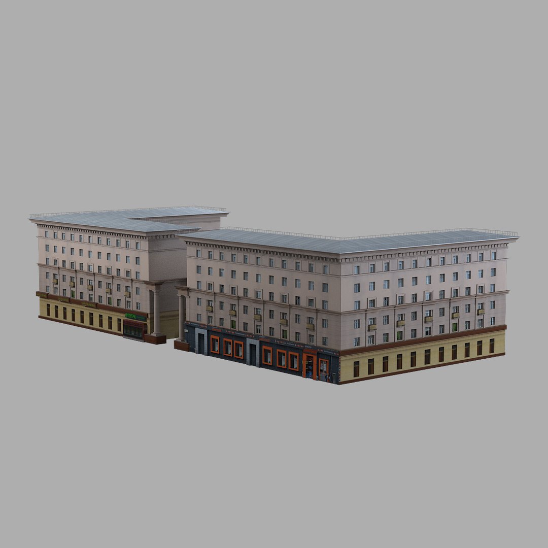 3d Ussr Civil Building Model