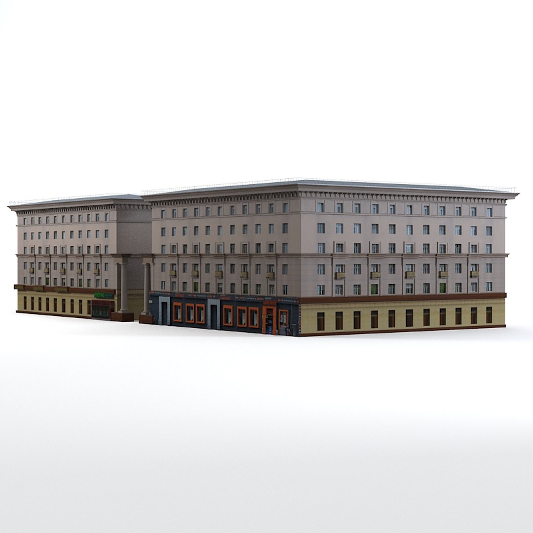 3d Ussr Civil Building Model