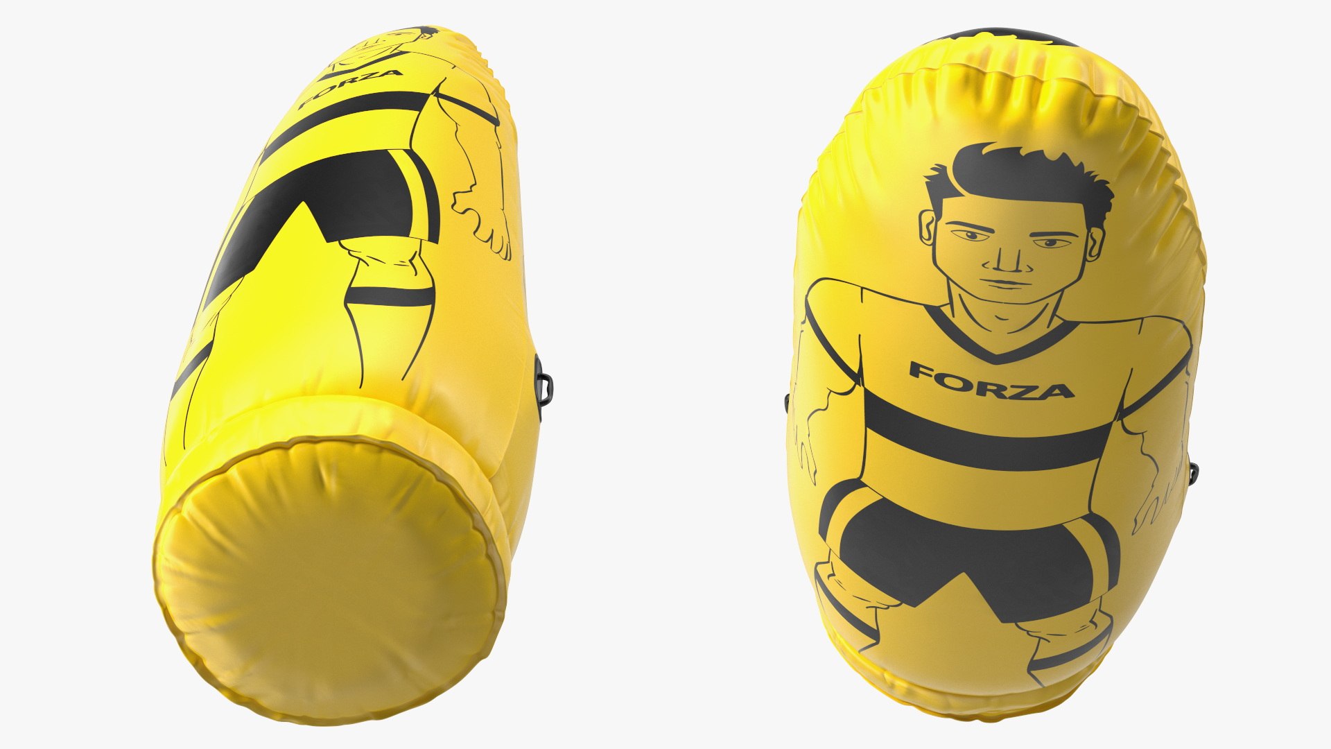 Inflatable Soccer Kick Dummy Junior Yellow 3D Model - TurboSquid 2022383