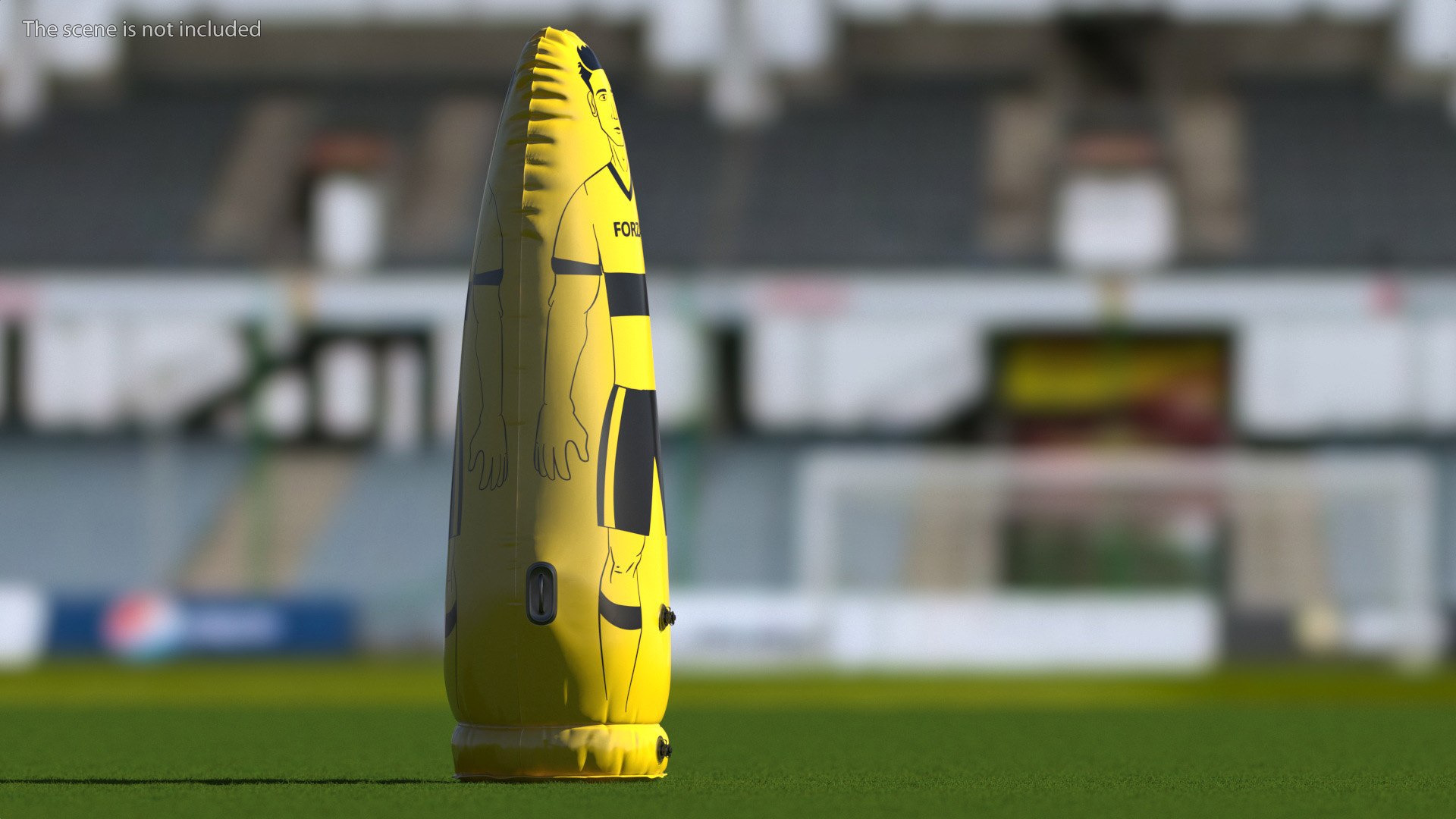 Inflatable Soccer Kick Dummy Junior Yellow 3D Model - TurboSquid 2022383