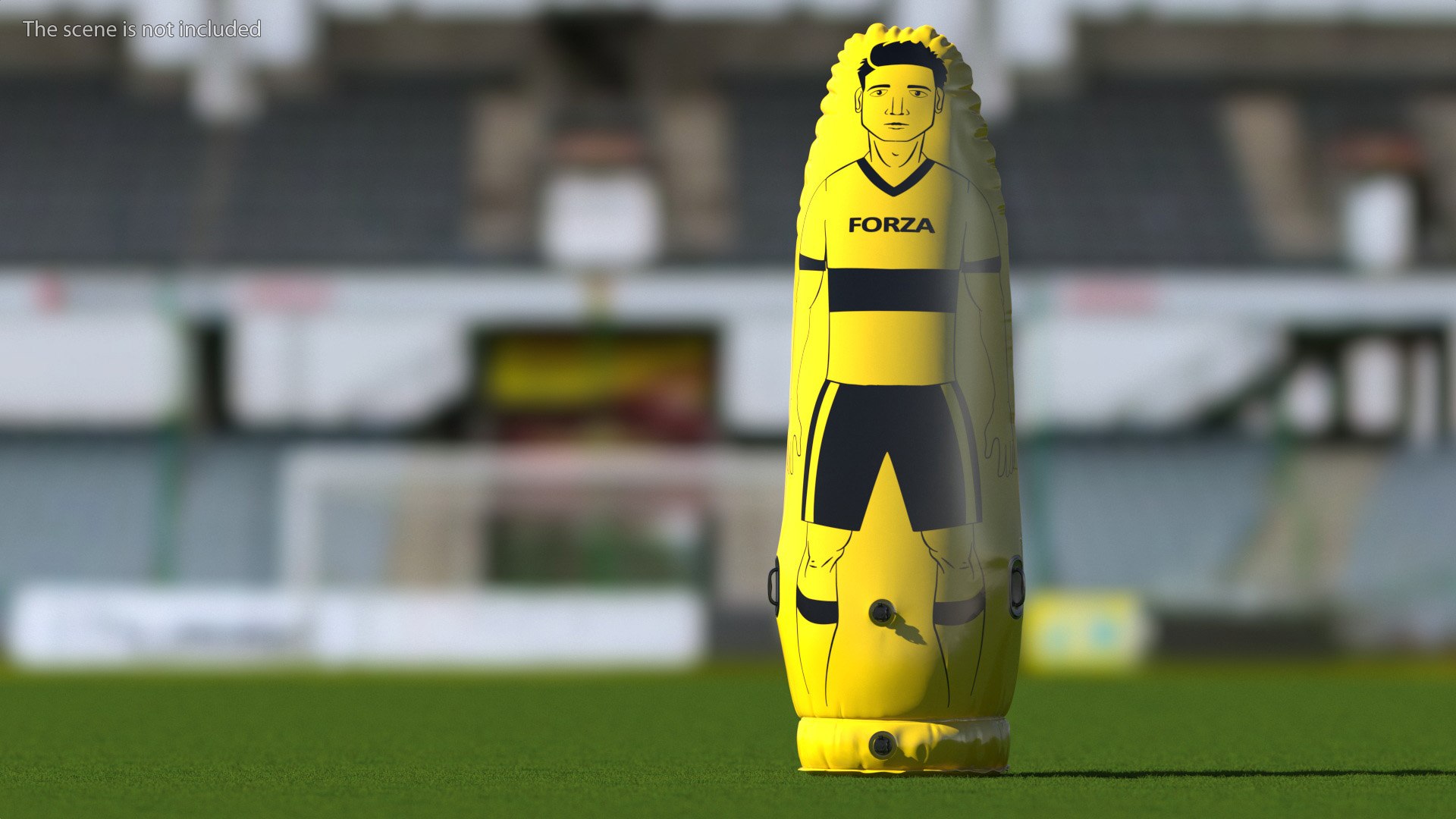Inflatable Soccer Kick Dummy Junior Yellow 3D Model - TurboSquid 2022383