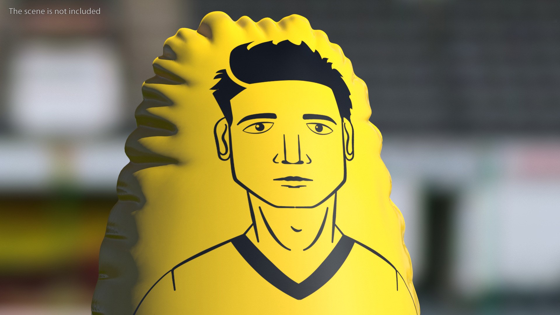 Inflatable Soccer Kick Dummy Junior Yellow 3D Model - TurboSquid 2022383