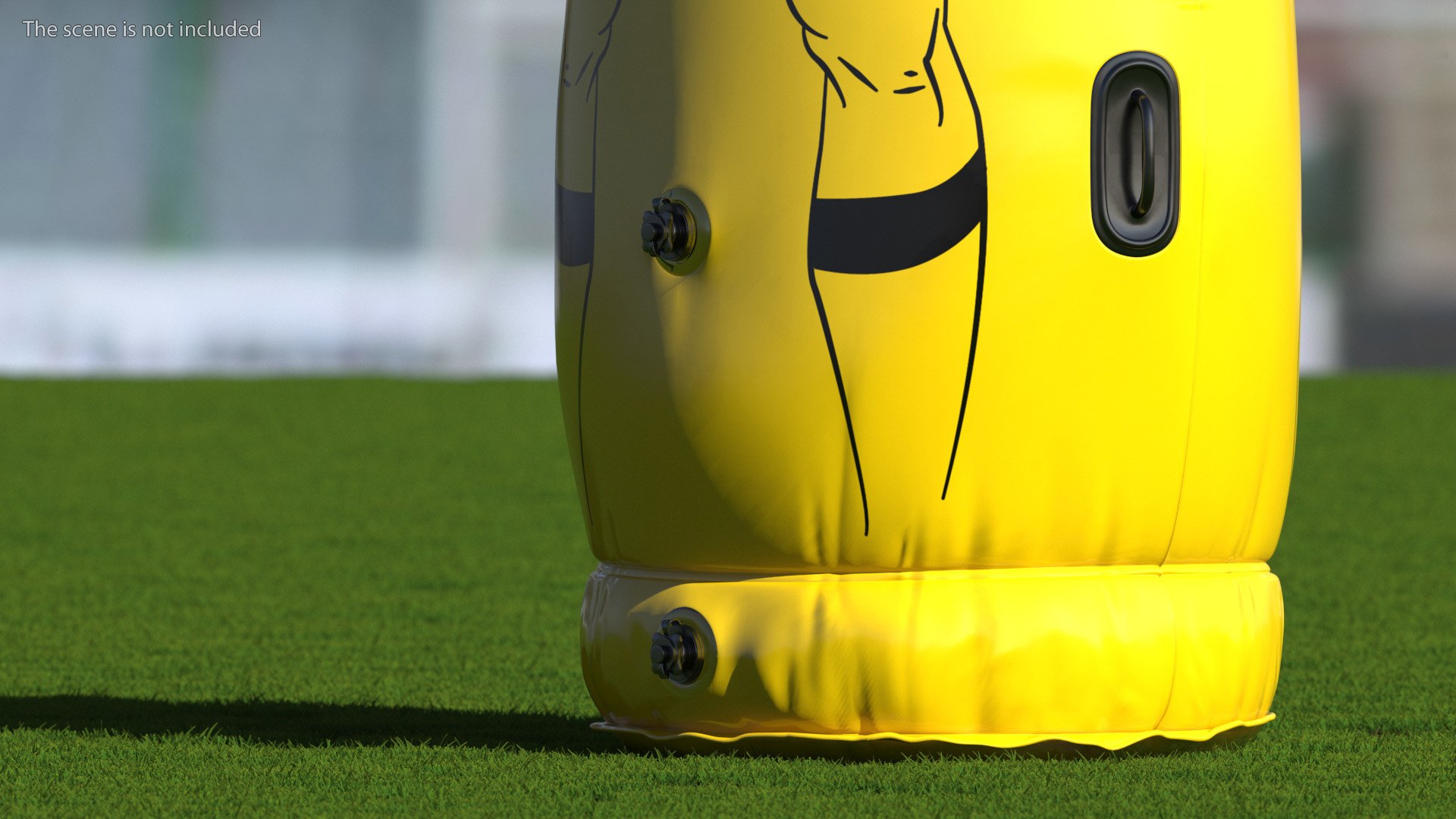 Inflatable Soccer Kick Dummy Junior Yellow 3D Model - TurboSquid 2022383