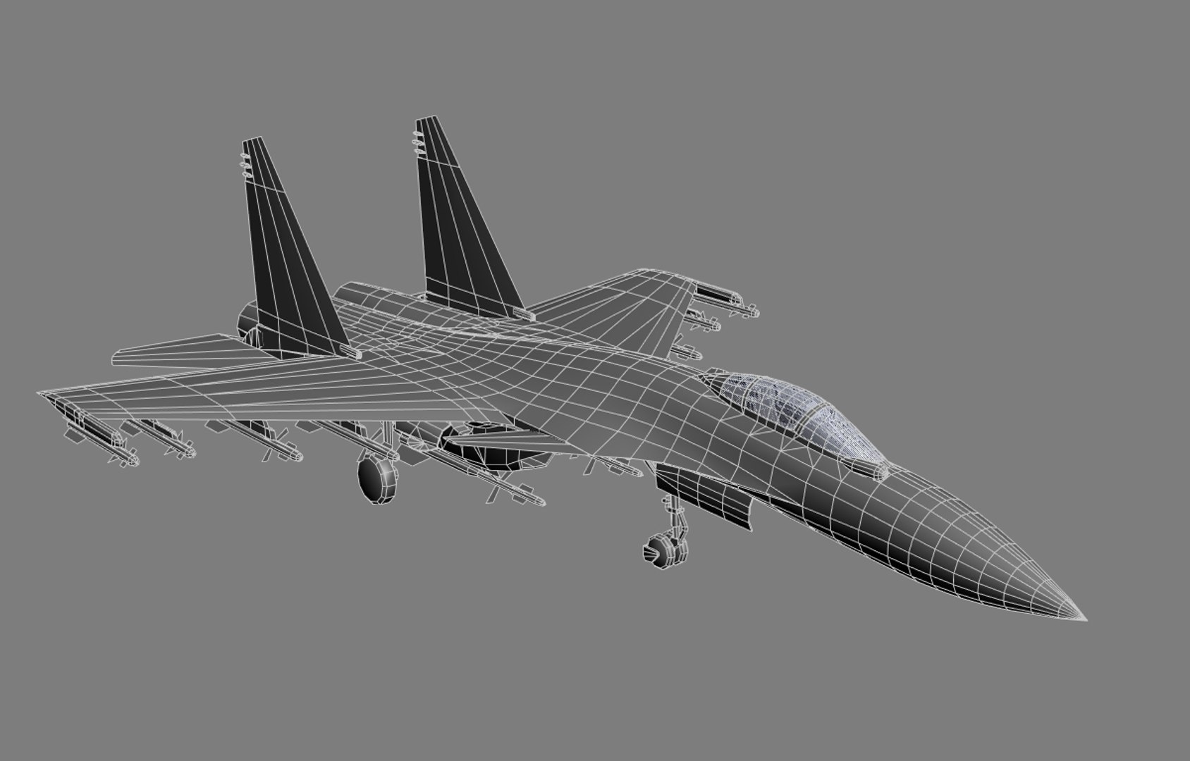 3ds Max Su-37 Su Fighter