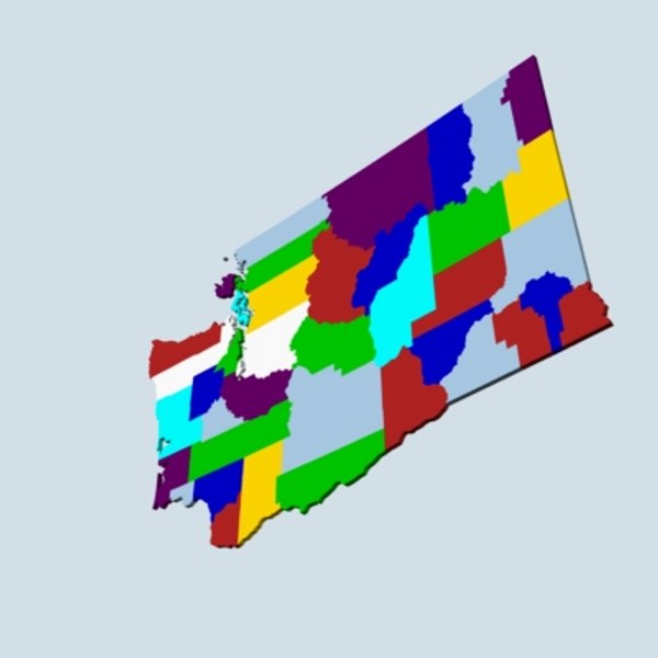 state counties 3d model