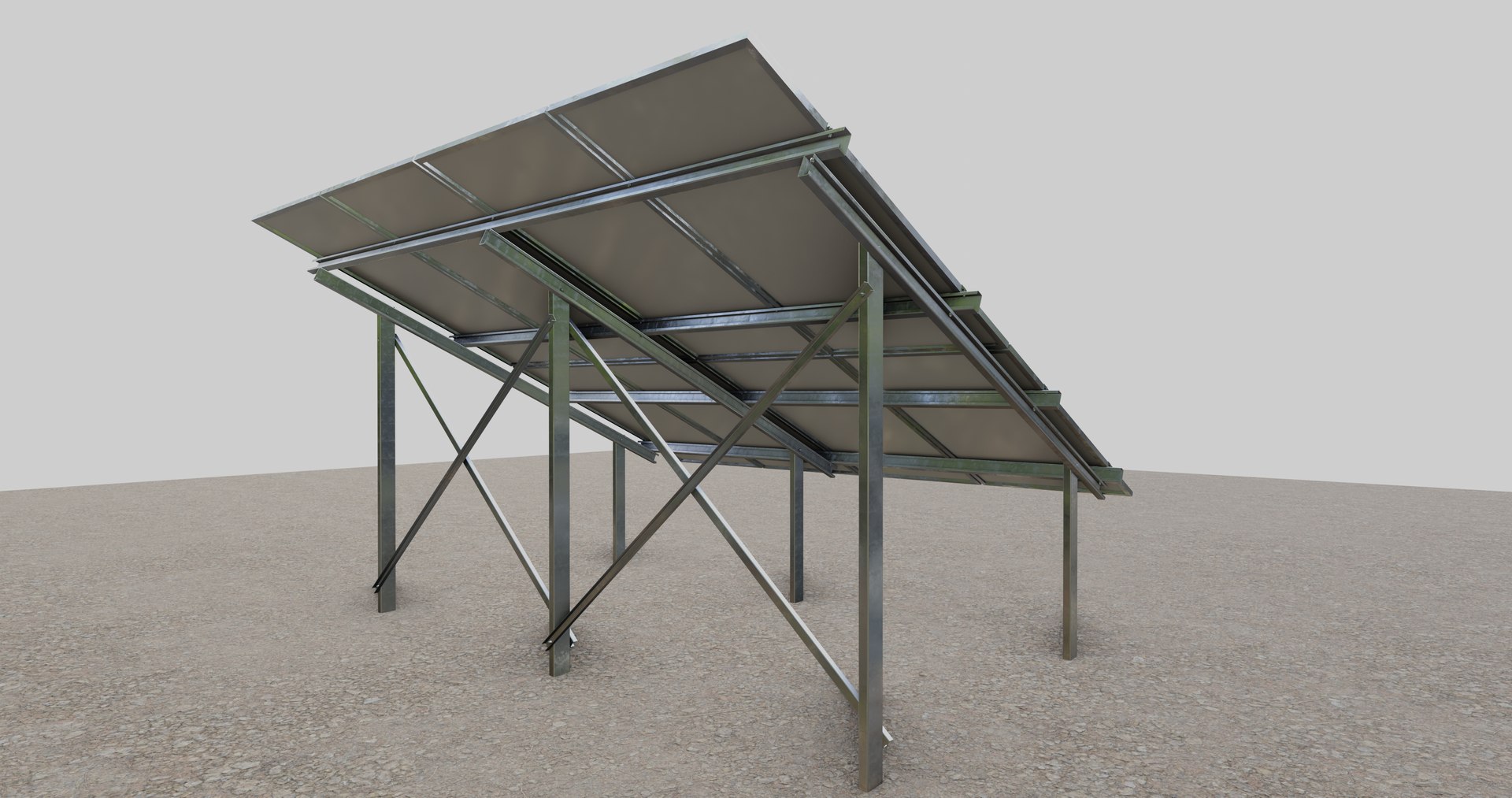 Solar Panel Steel Construction Type 1 Model - TurboSquid 2060670