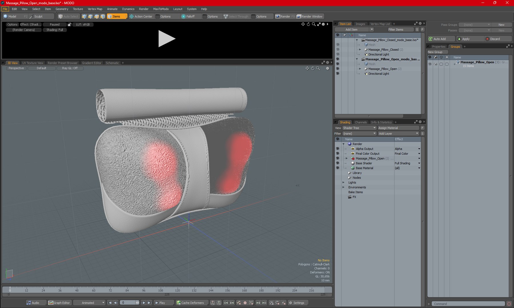 Massage Pillow Open 3D Model - TurboSquid 2097763