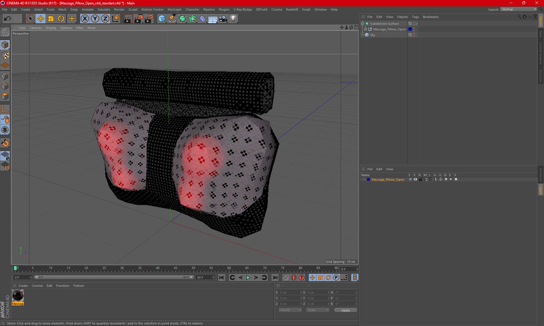Massage Pillow Open 3D Model - TurboSquid 2097763