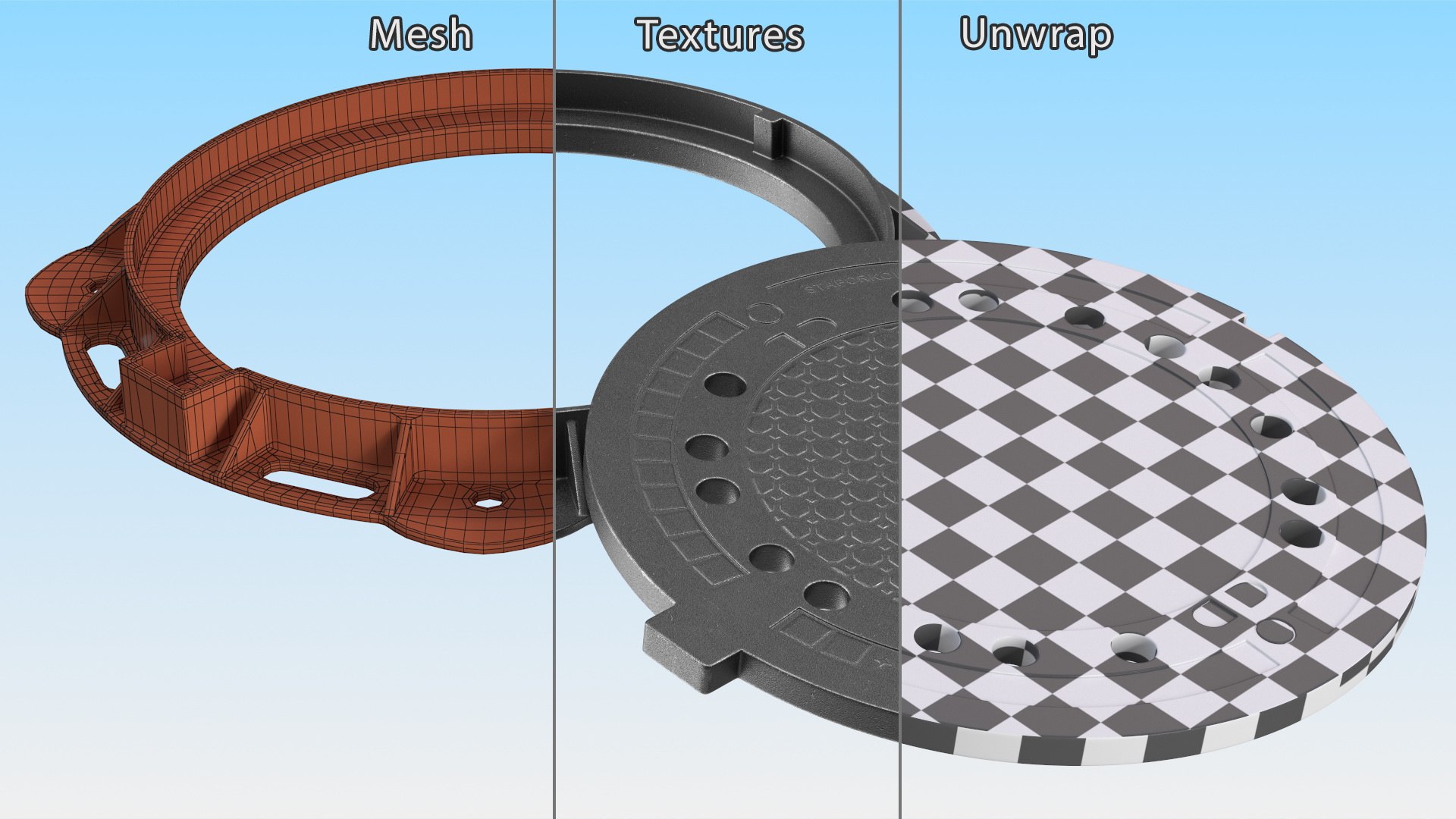 3D Sewer Manholes Collection 2 - TurboSquid 1992553