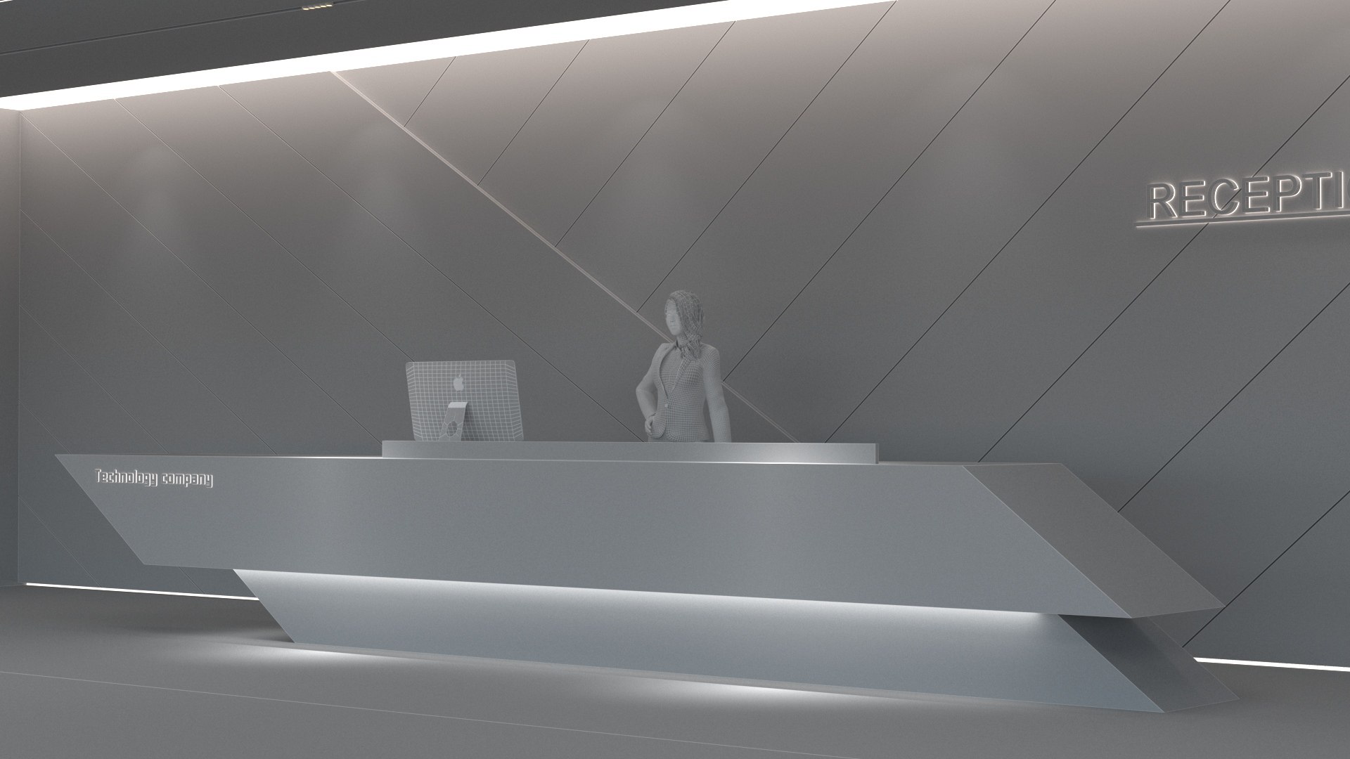 Front Desk 3D Model - TurboSquid 2208044