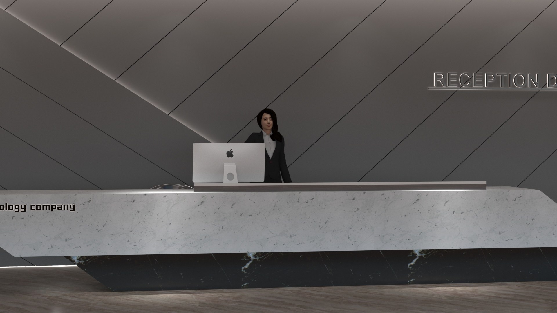 Front Desk 3D Model - TurboSquid 2208044
