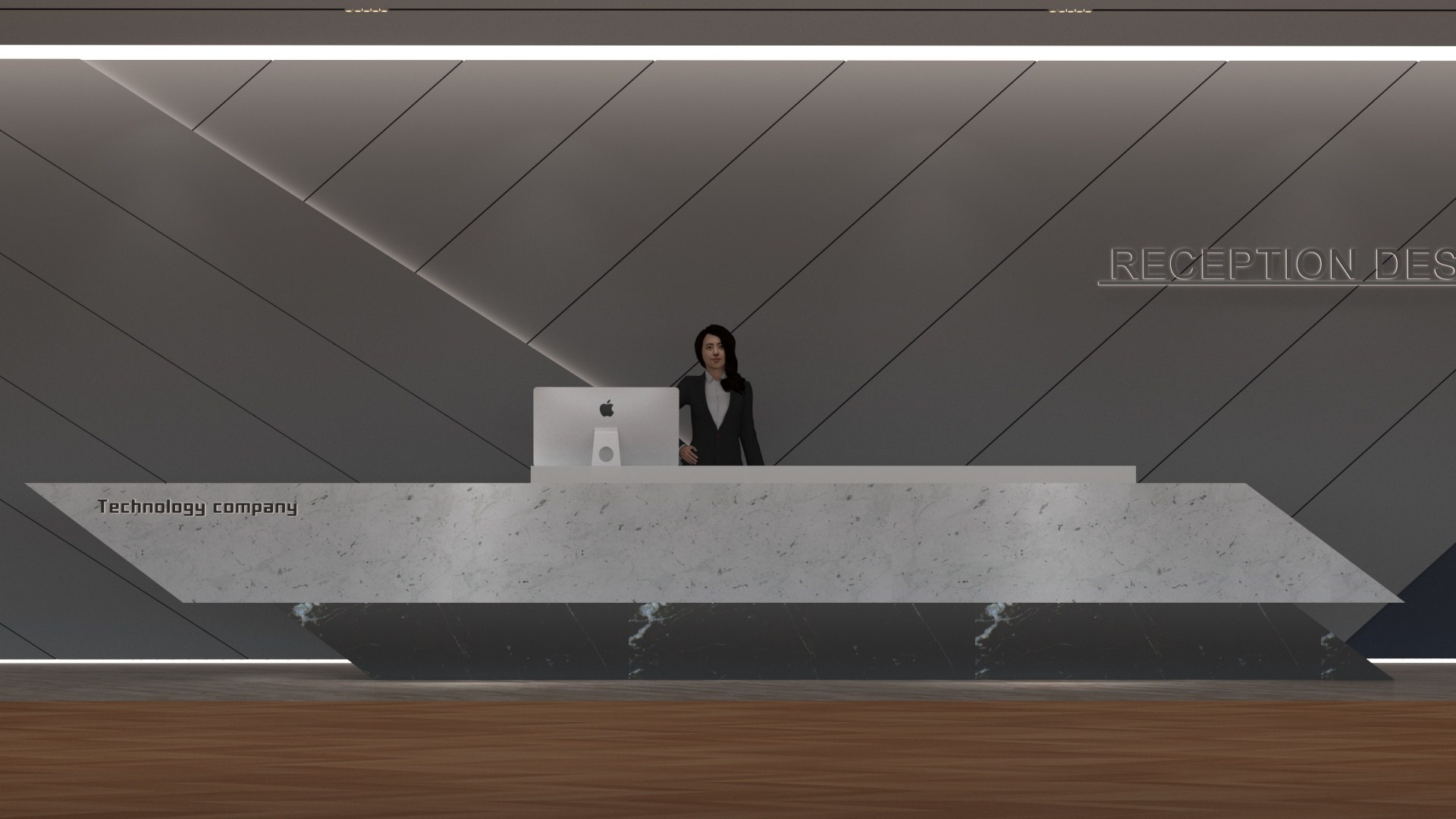 Front Desk 3D Model - TurboSquid 2208044