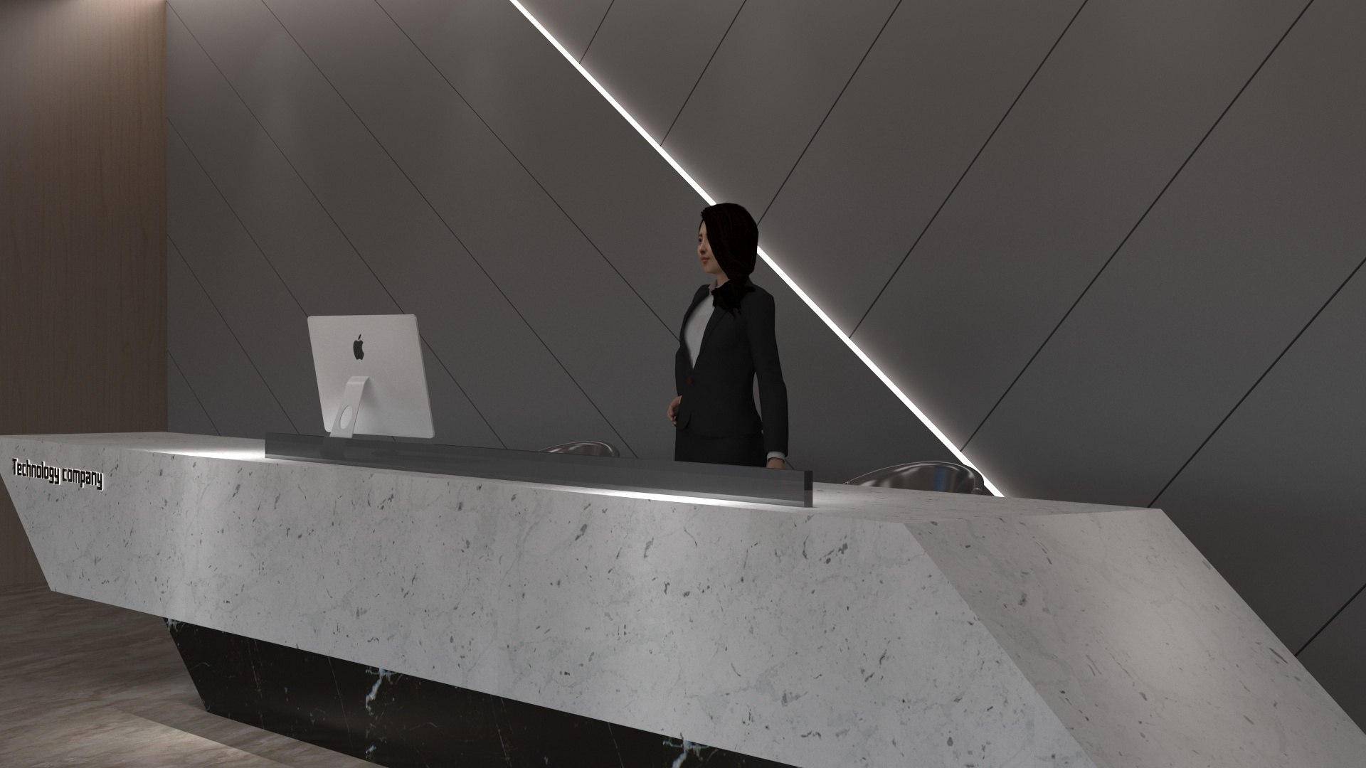 Front Desk 3D Model - TurboSquid 2208044