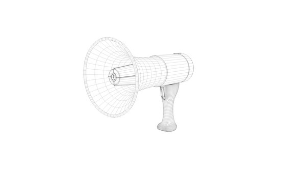 Megaphone phone 3D model - TurboSquid 1649923