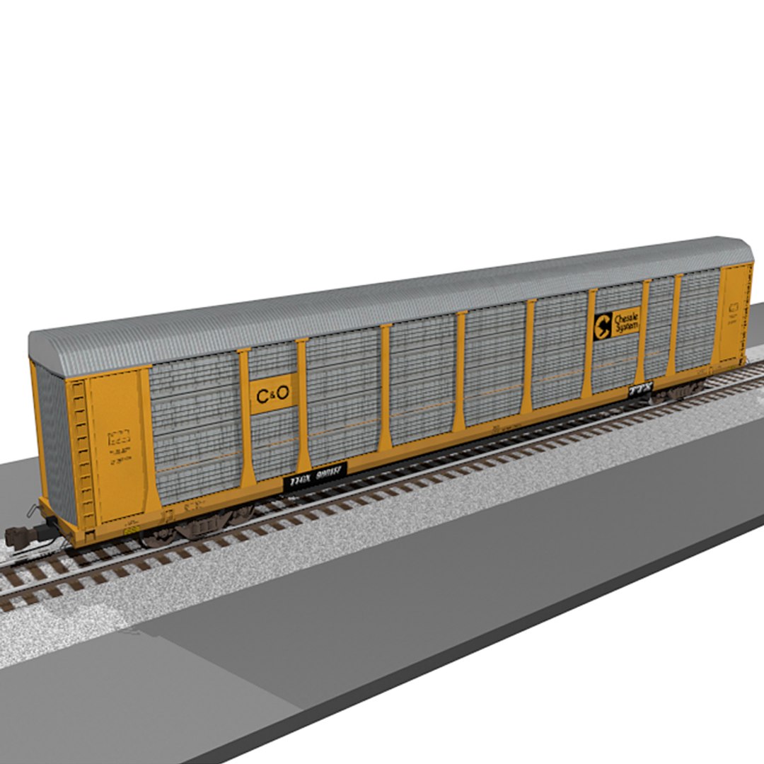 3d Train Car Autorack Model