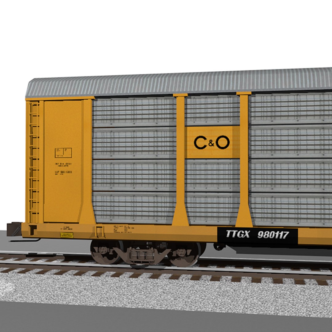 3d Train Car Autorack Model