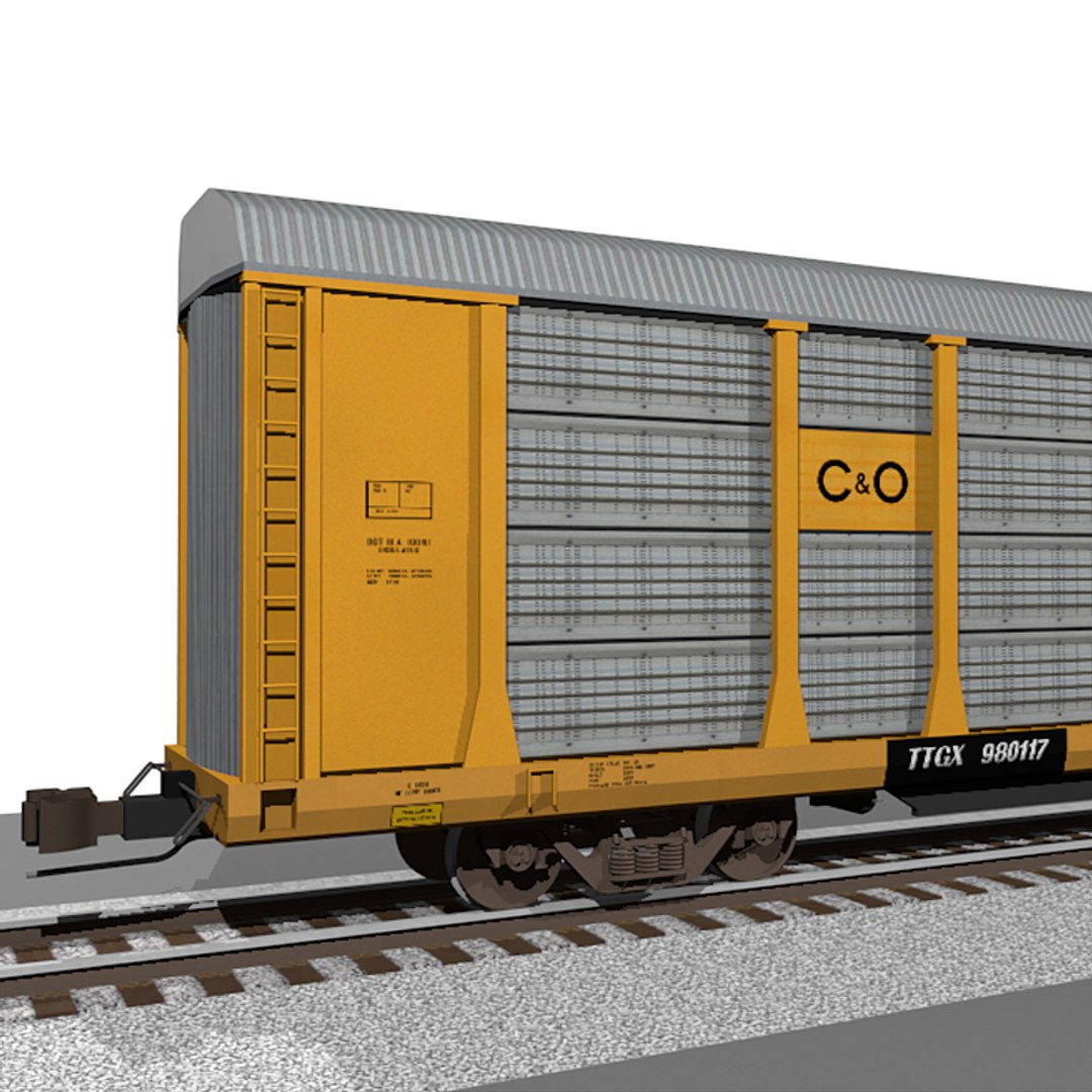 3d Train Car Autorack Model