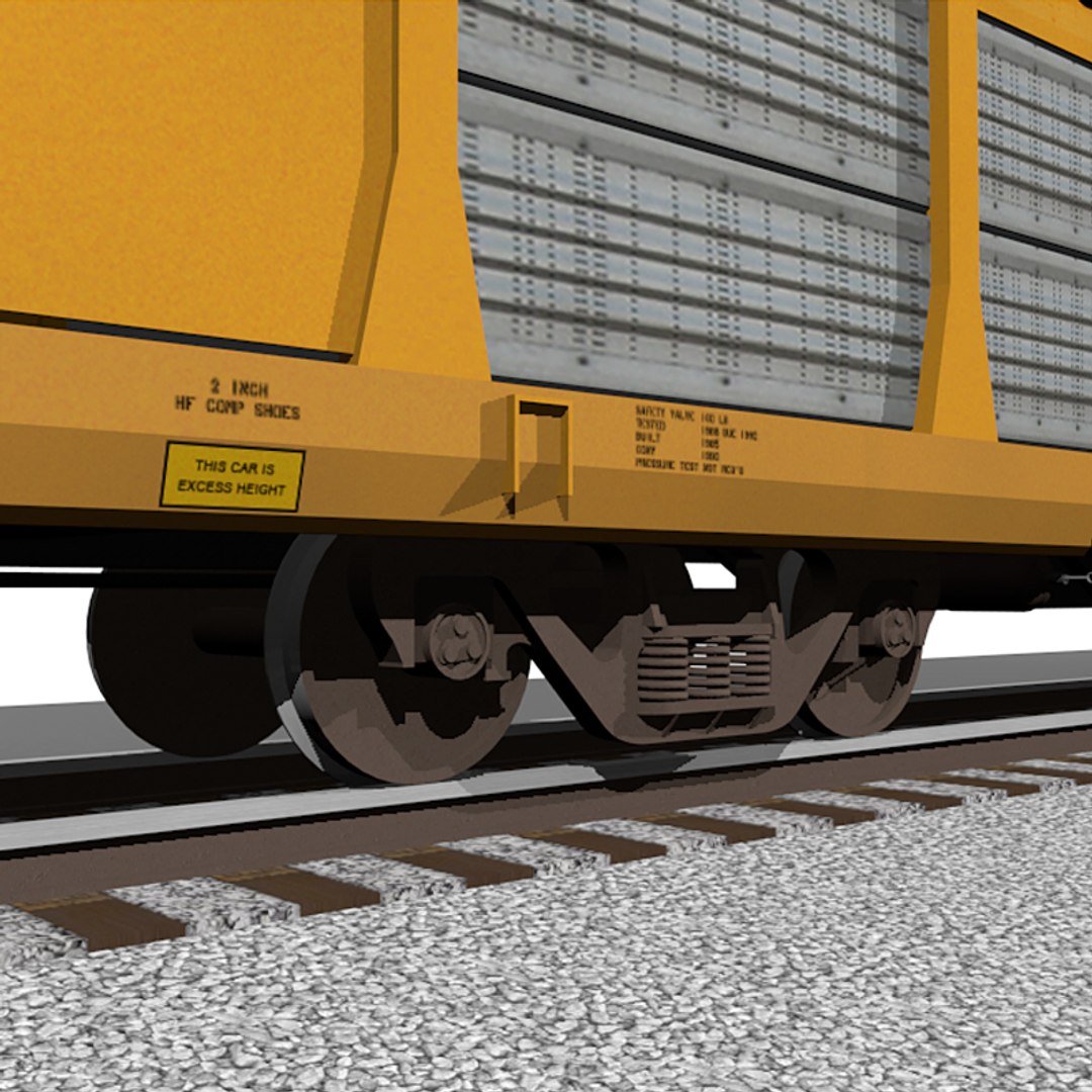 3d Train Car Autorack Model