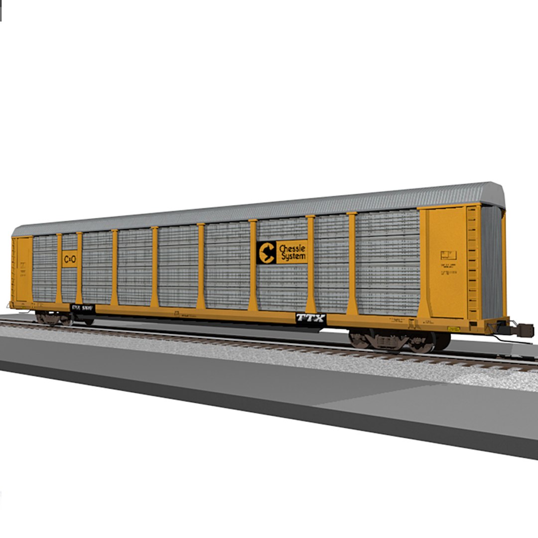 3d Train Car Autorack Model