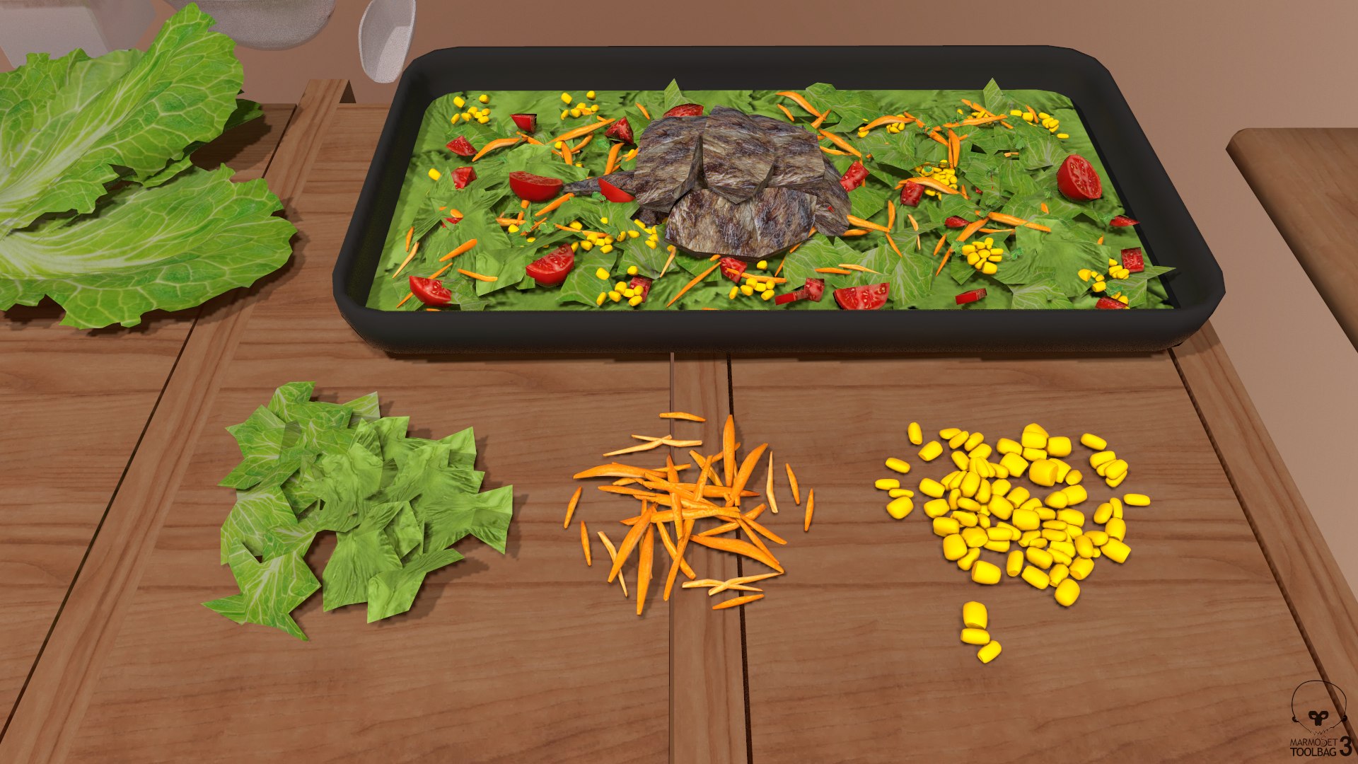 Kitchen Tools Salad Model - TurboSquid 1348623