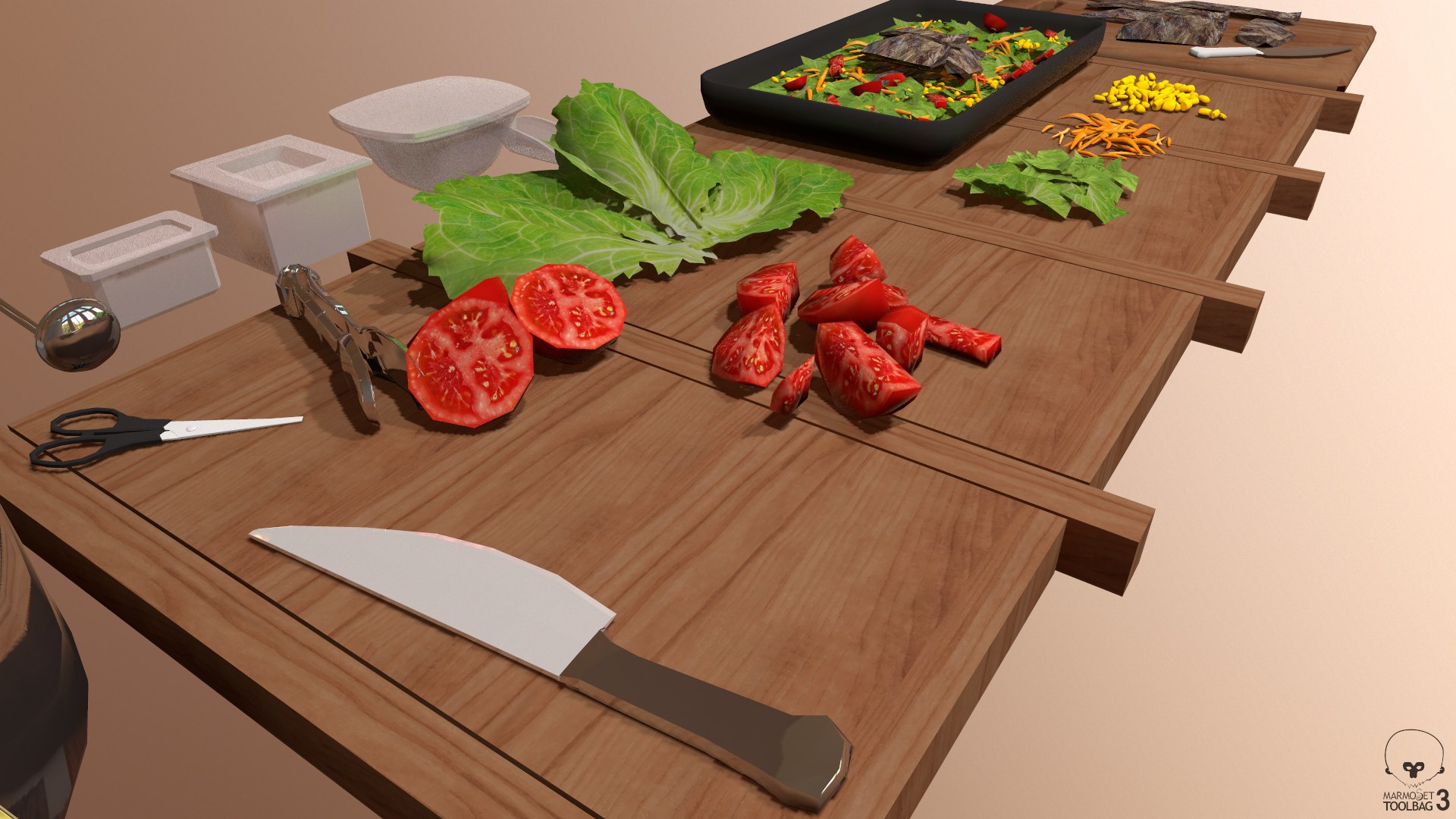 Kitchen Tools Salad Model - TurboSquid 1348623