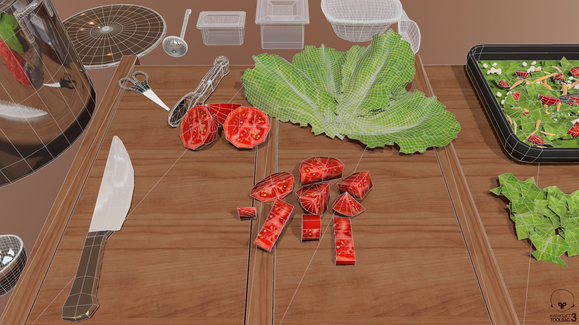 Kitchen Tools Salad Model - TurboSquid 1348623