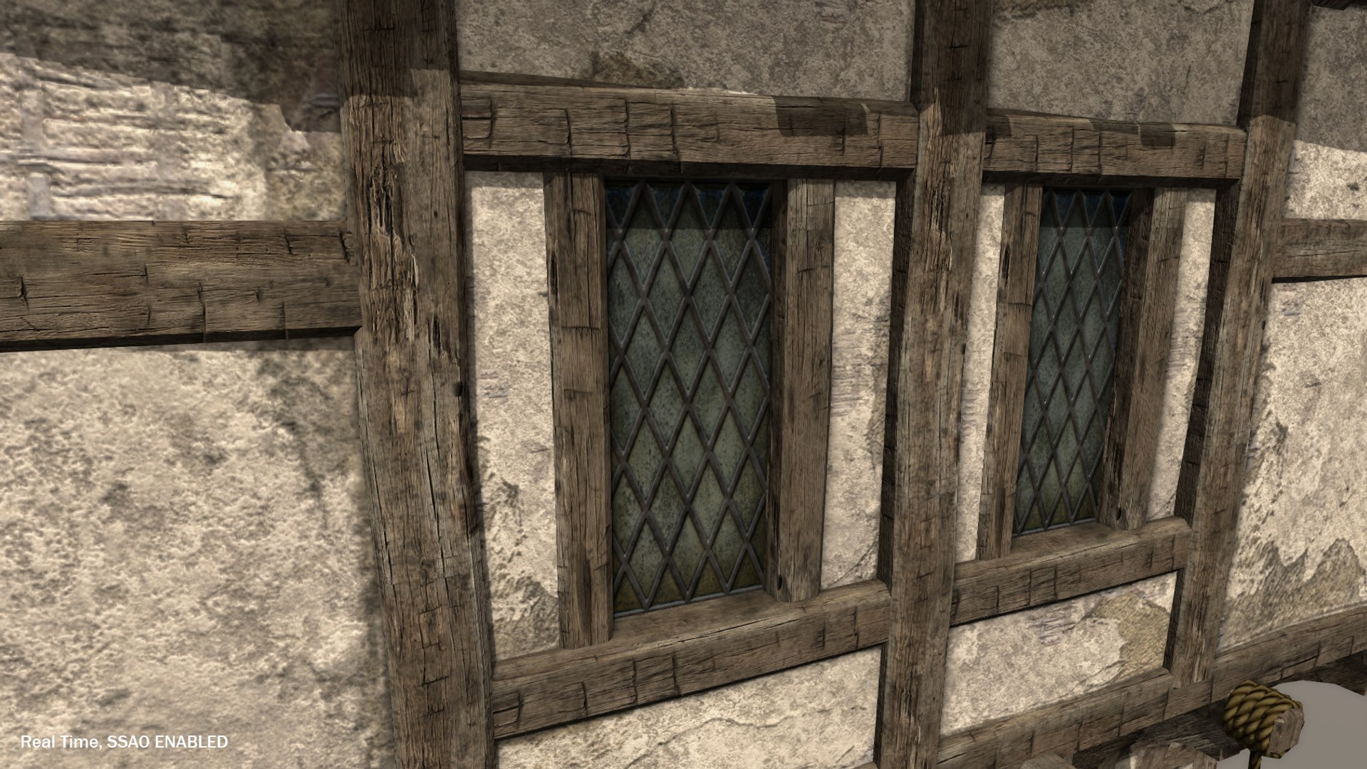 Medieval Timber Framed Building 3d Blend